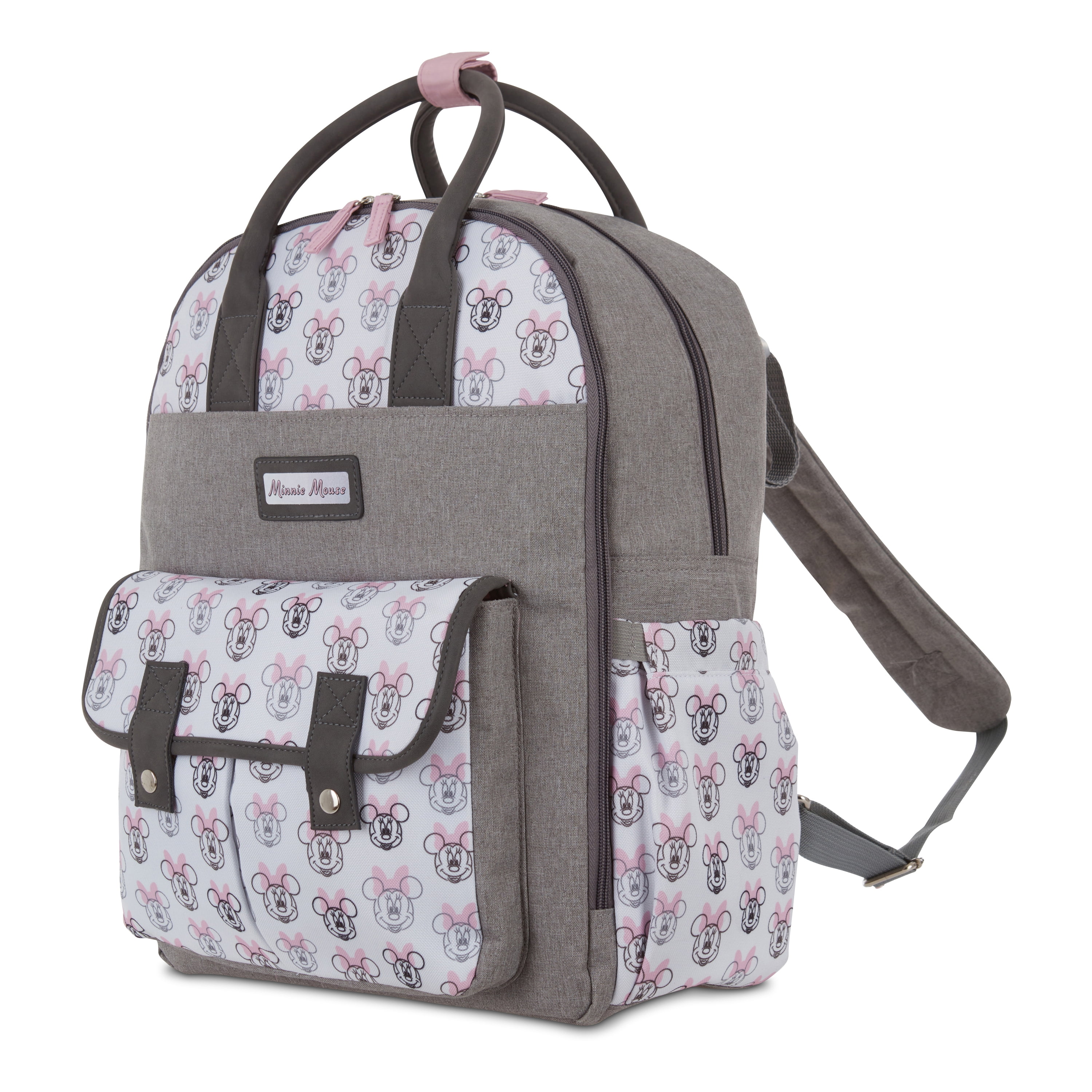 Disney Minnie Mouse Diaper Bag with Slip Pocket - Grey/Pink - Walmart.com