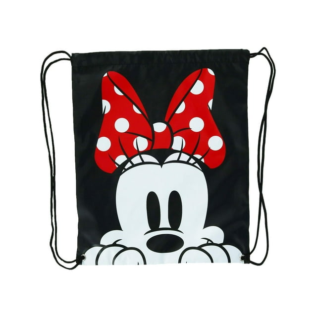 Disney Minnie Mouse Face Drawstring Backpack Bag - Walmart.com