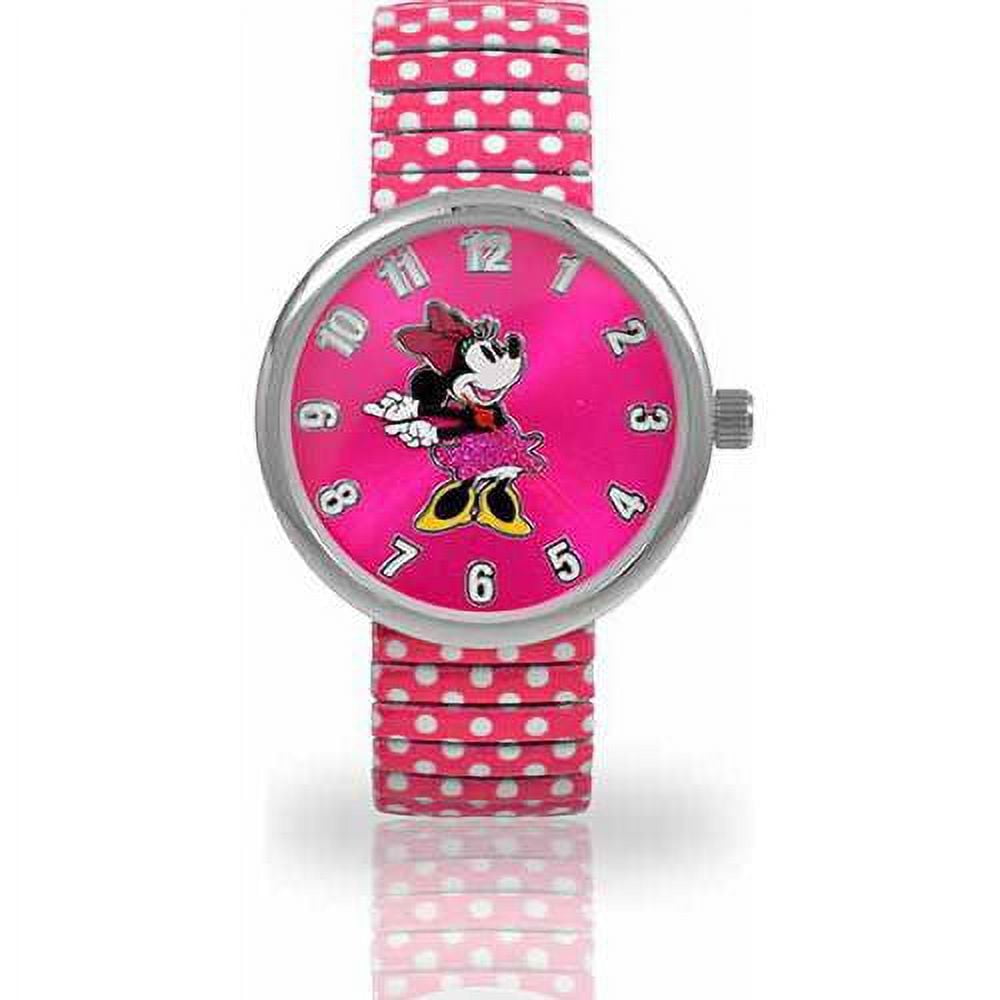Disney Minnie Mouse Female Child Watch, Pink Expansion Band - Walmart.com