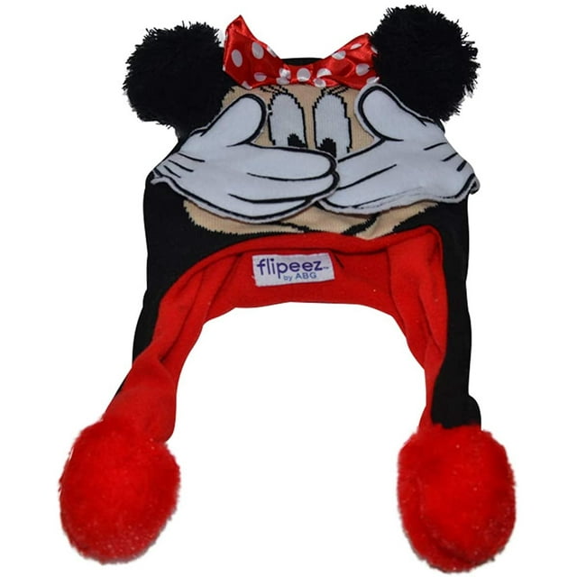 Disney Minnie Mouse Flipeez Squeeze and Flap Winter Hat for Girls ...