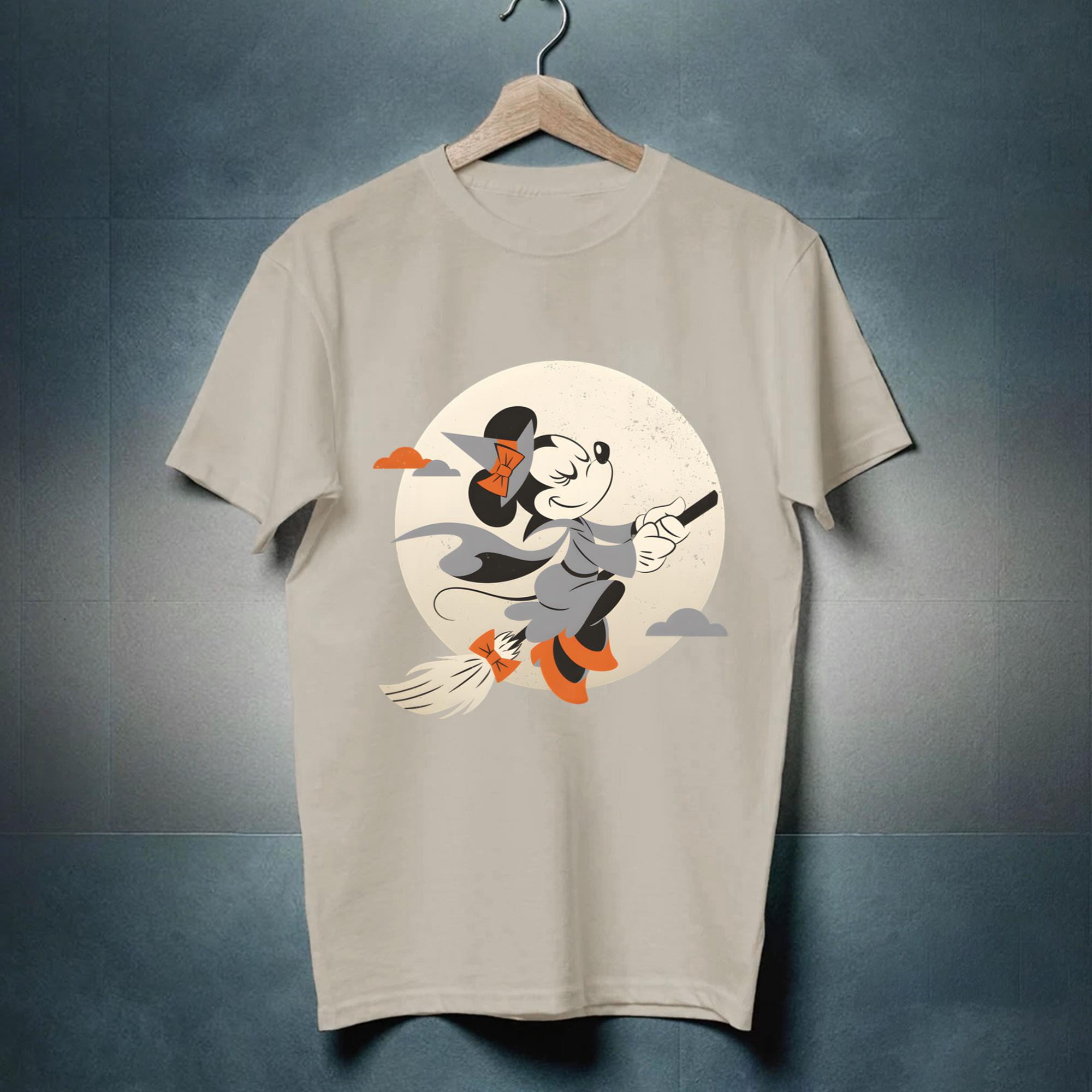 Disney Minnie Mouse Flying Witch Costume Halloween Shirt New - Walmart.com