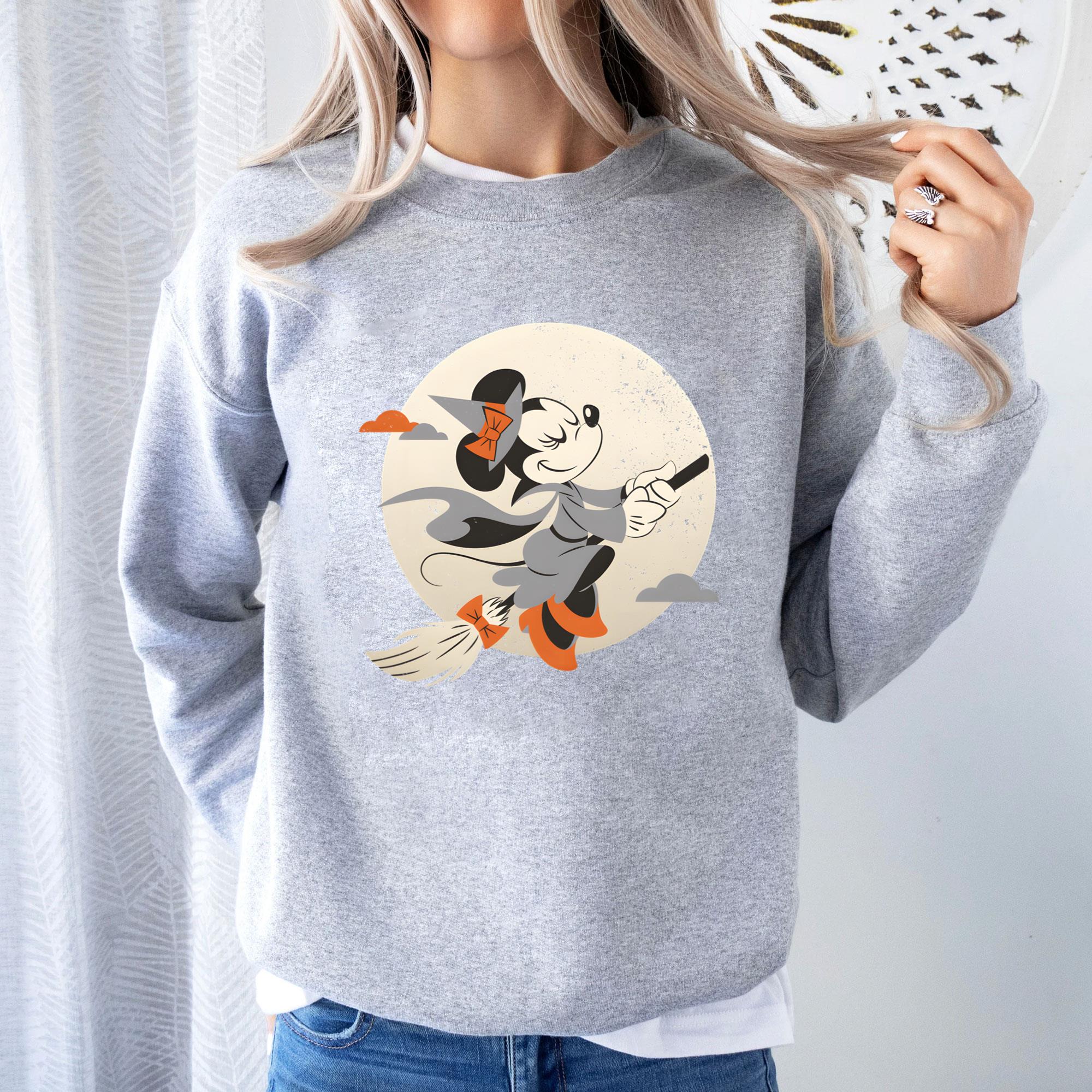 Disney Minnie Mouse Flying Witch Costume Halloween Shirt New - Walmart.com