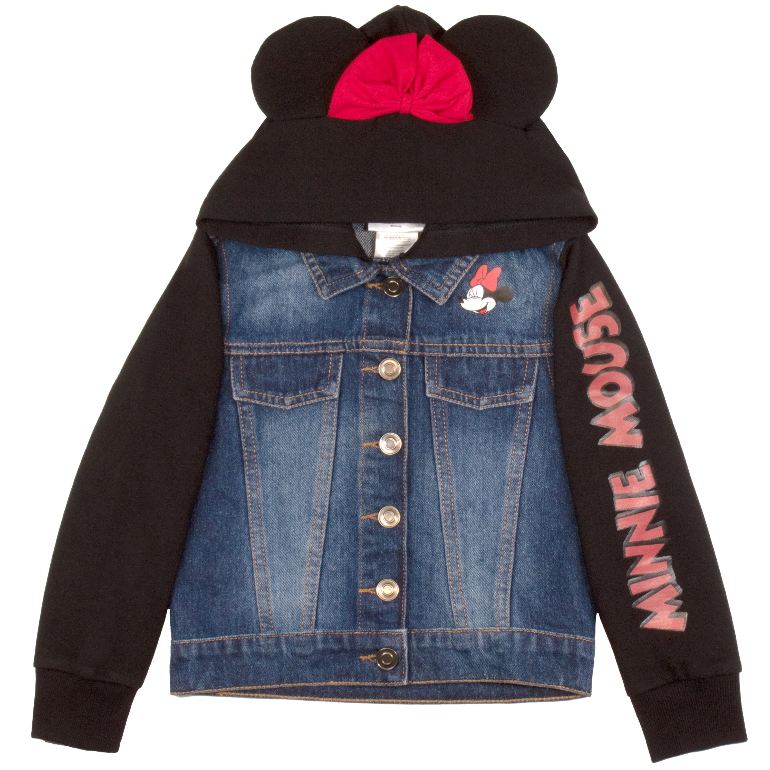 Disney Minnie Mouse Girl's Hoodie Jean Jacket with Ears - Fashion ...