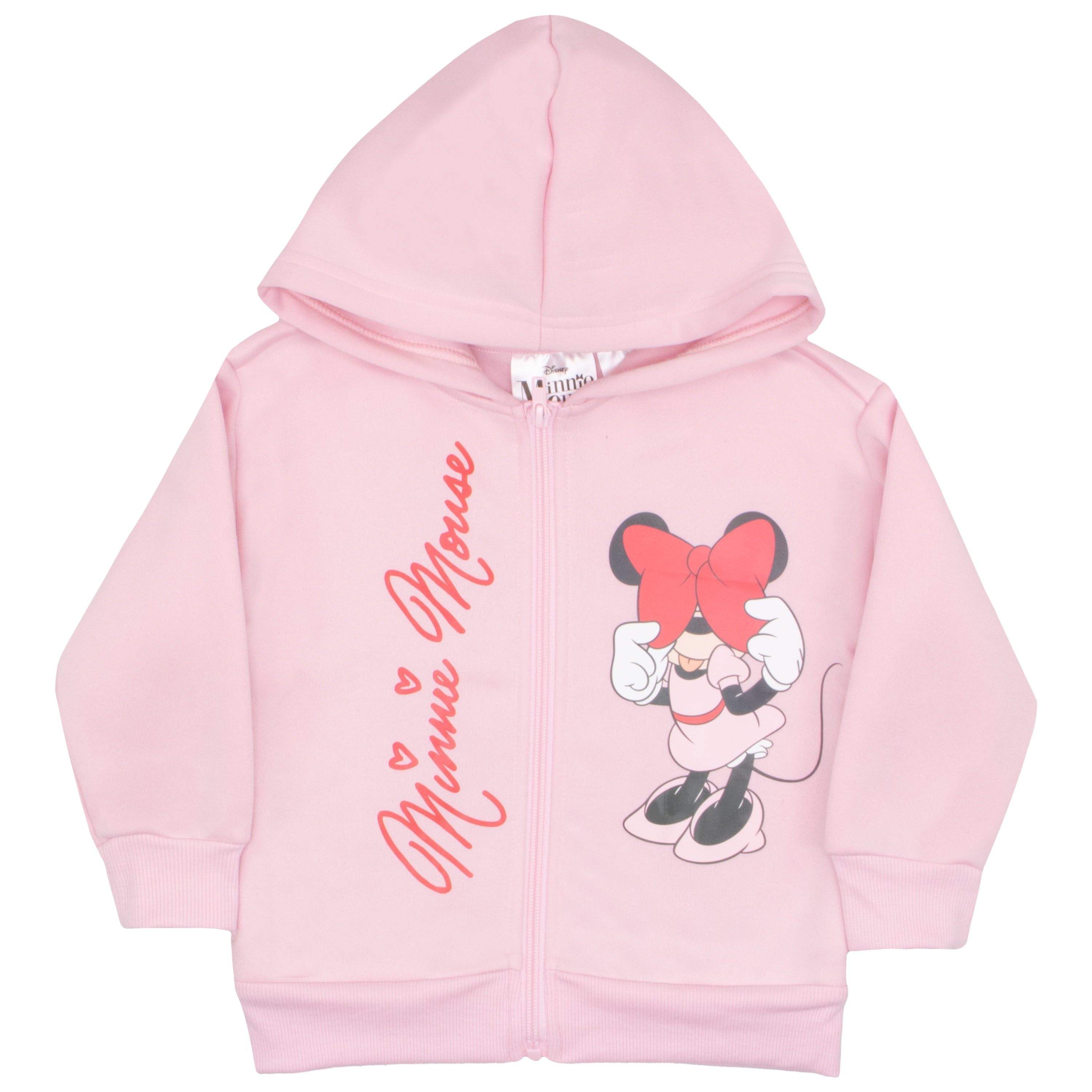 Disney Minnie Mouse Girl's Zip-Up Hoodie - Minnie Autograph Long Sleeve ...