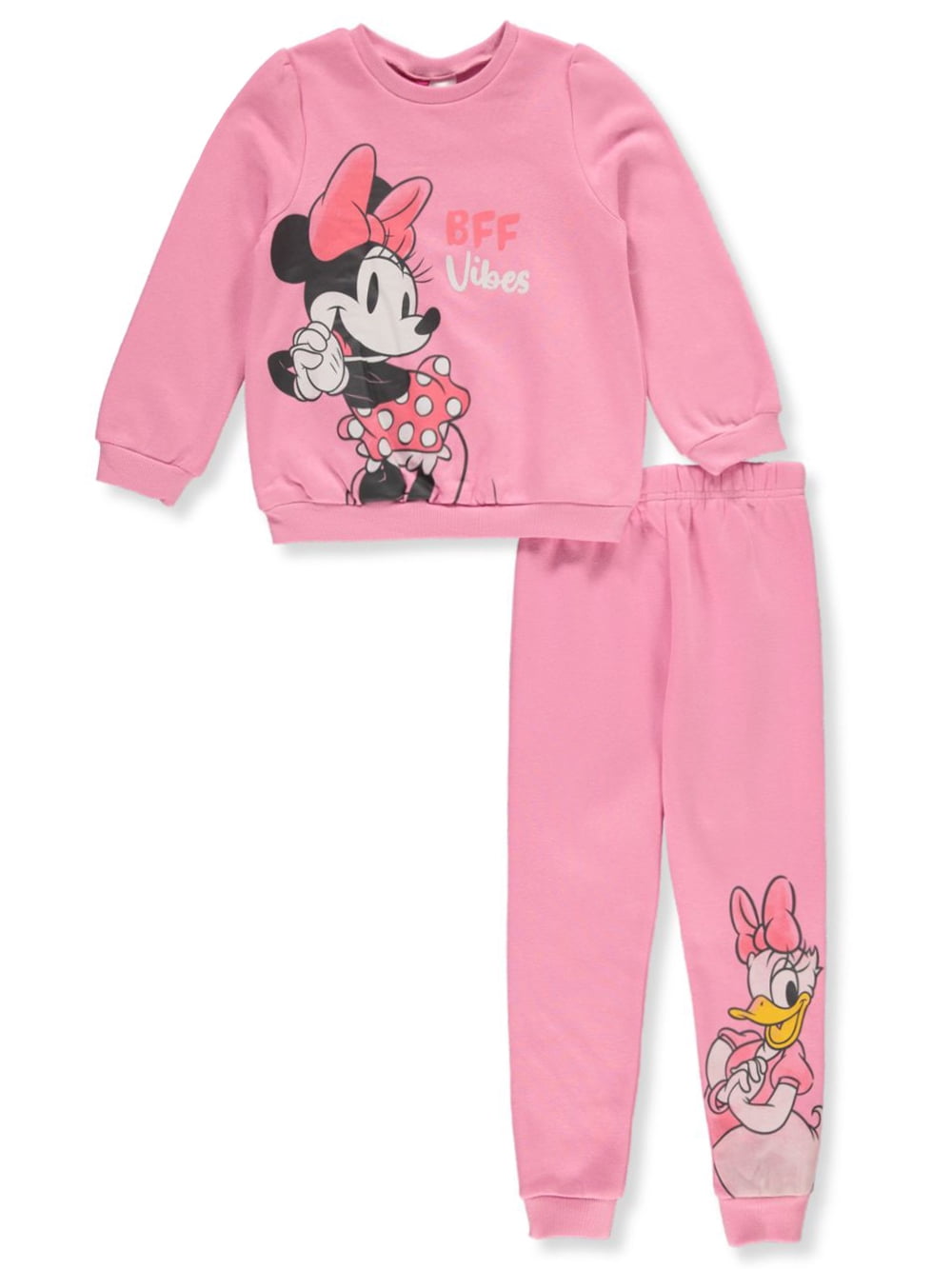 Disney Minnie Mouse Girls' 2-Piece Fleece Joggers Set - Pink, 3T ...