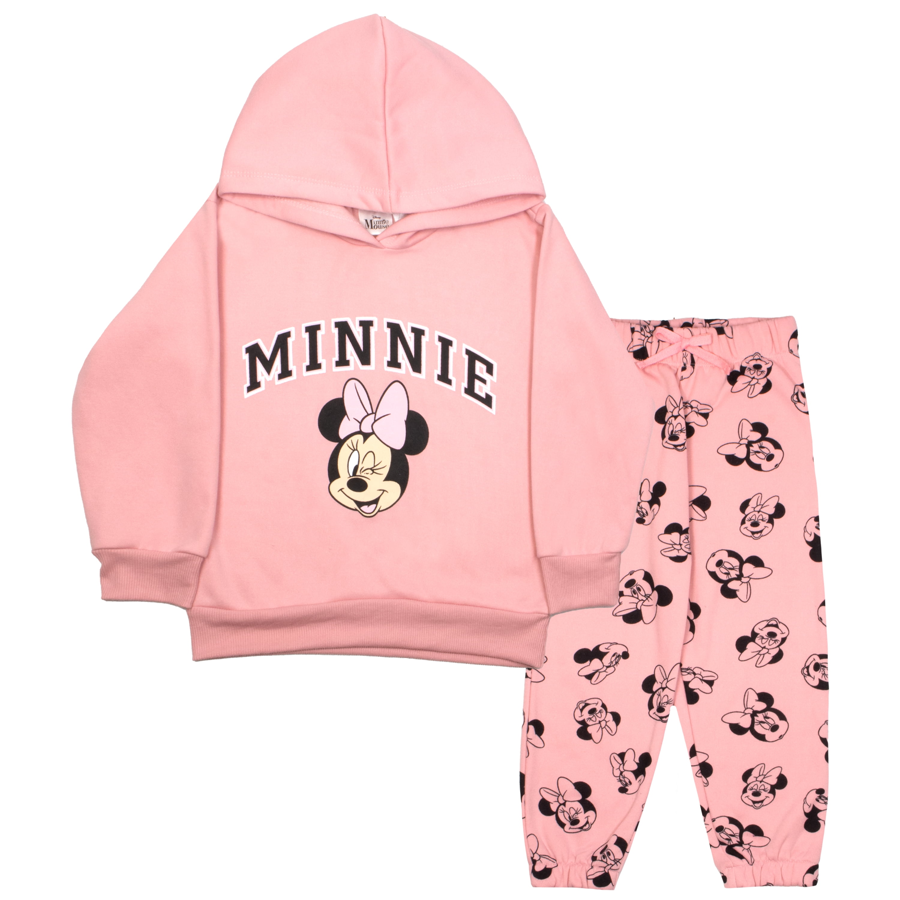 Disney Minnie Mouse Girls 2-Piece Set - Pullover Hoodie & Jogger Pants ...