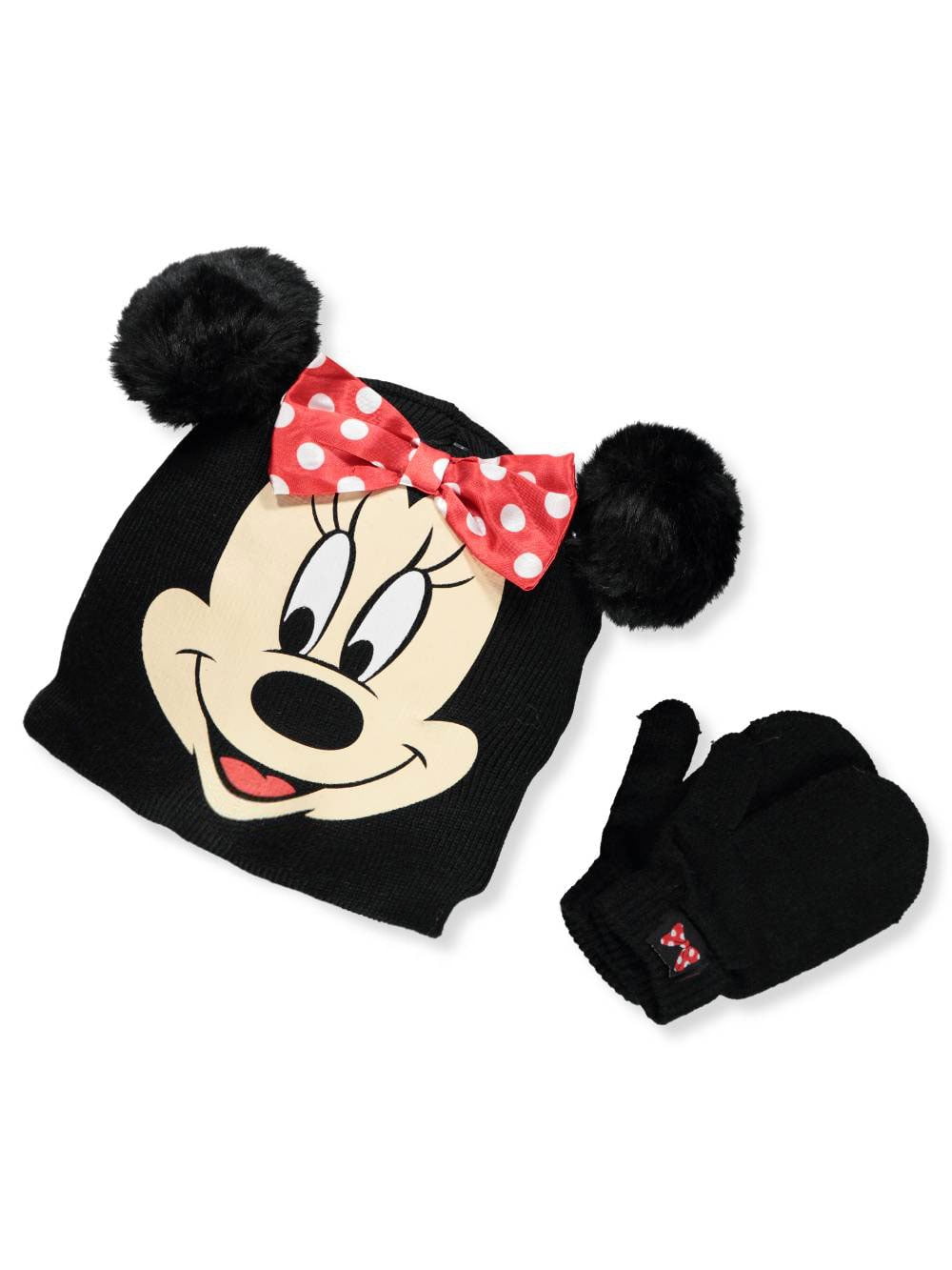 Disney Minnie Mouse Girls' Beanie & Mittens Set (Toddler One Size ...