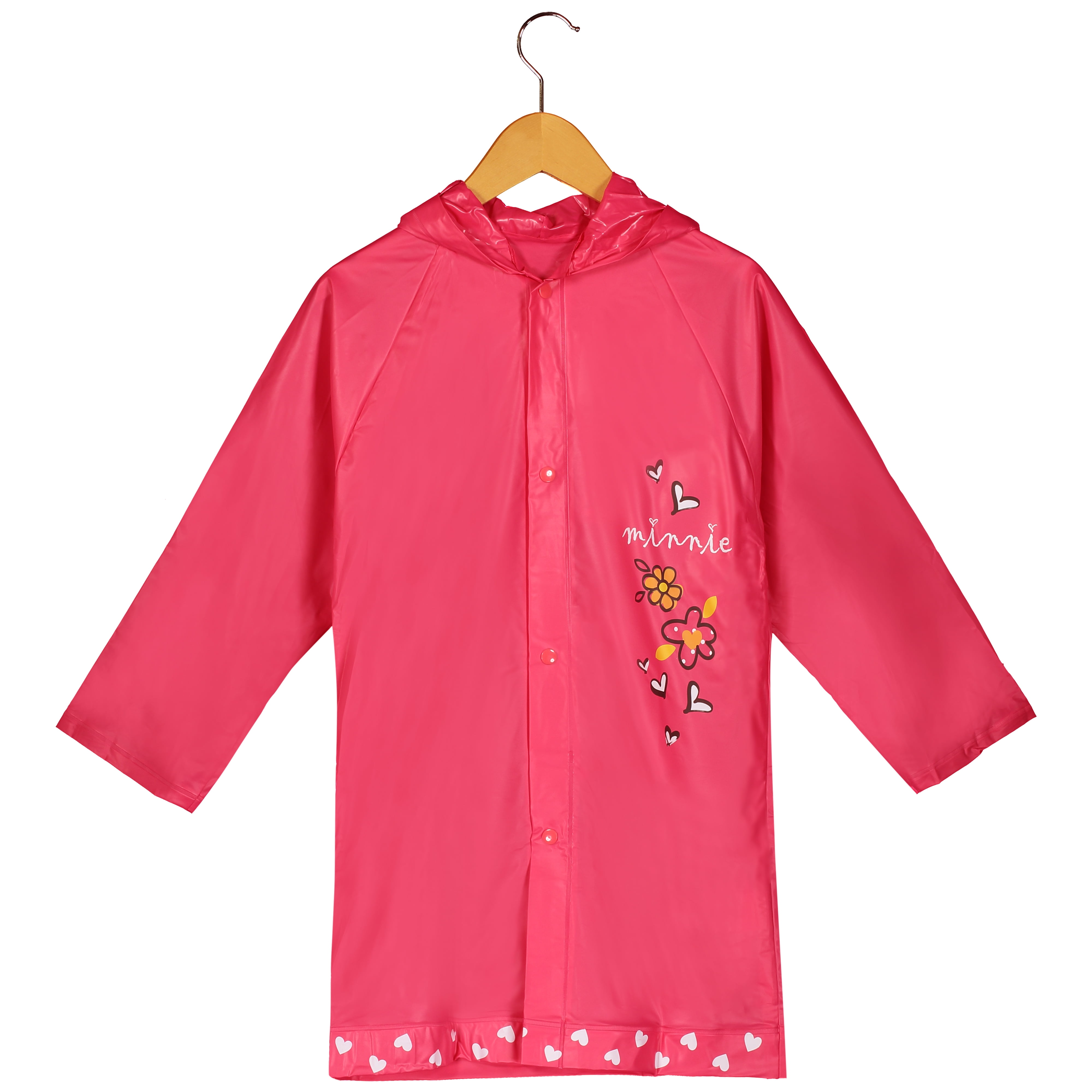 Disney Minnie Mouse Girls Pink Rain Slicker Size Large 6/7 - Walmart.com