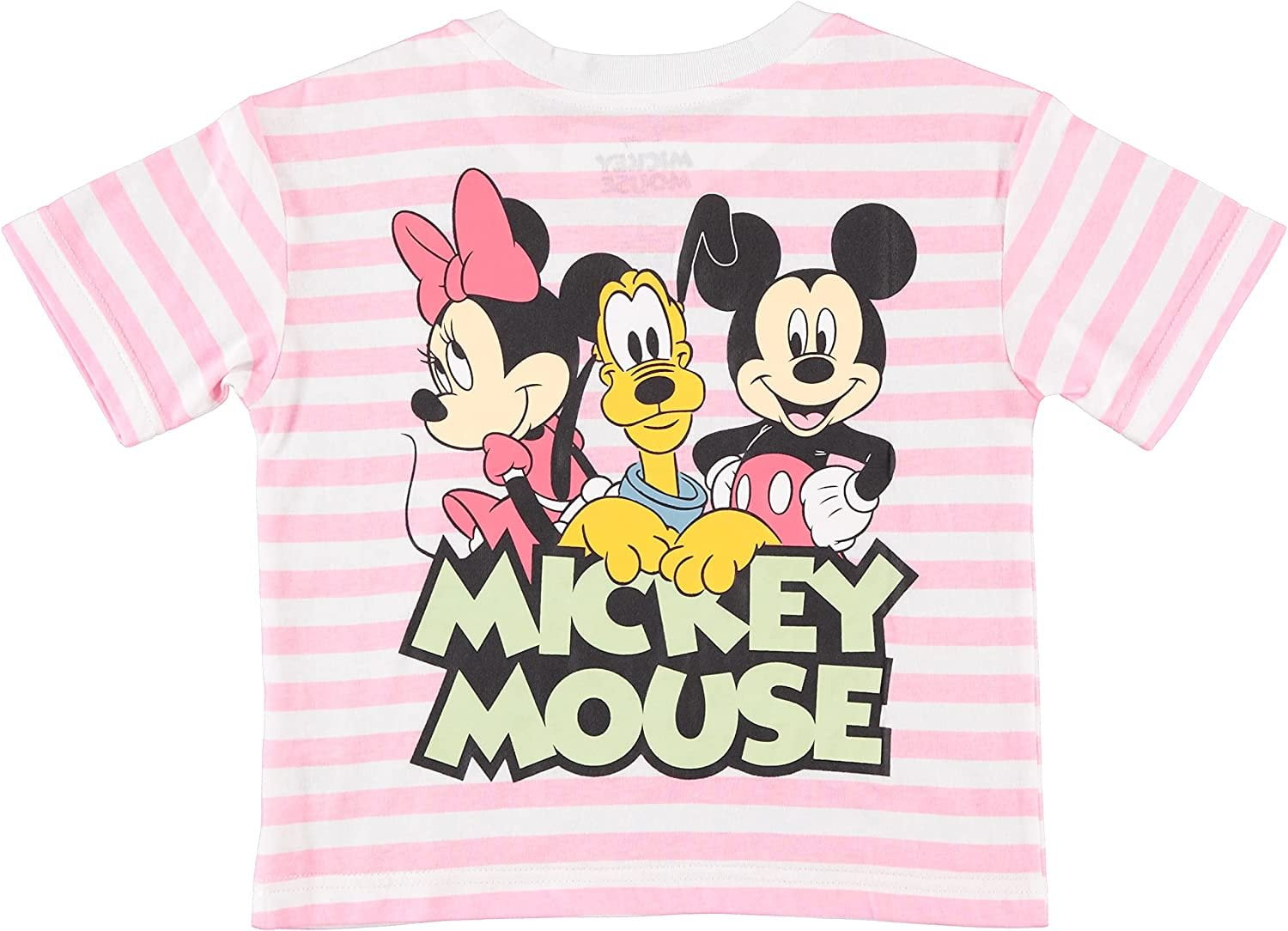 Disney Minnie Mouse Girls Short Sleeve T-Shirt- Front and Back Print ...