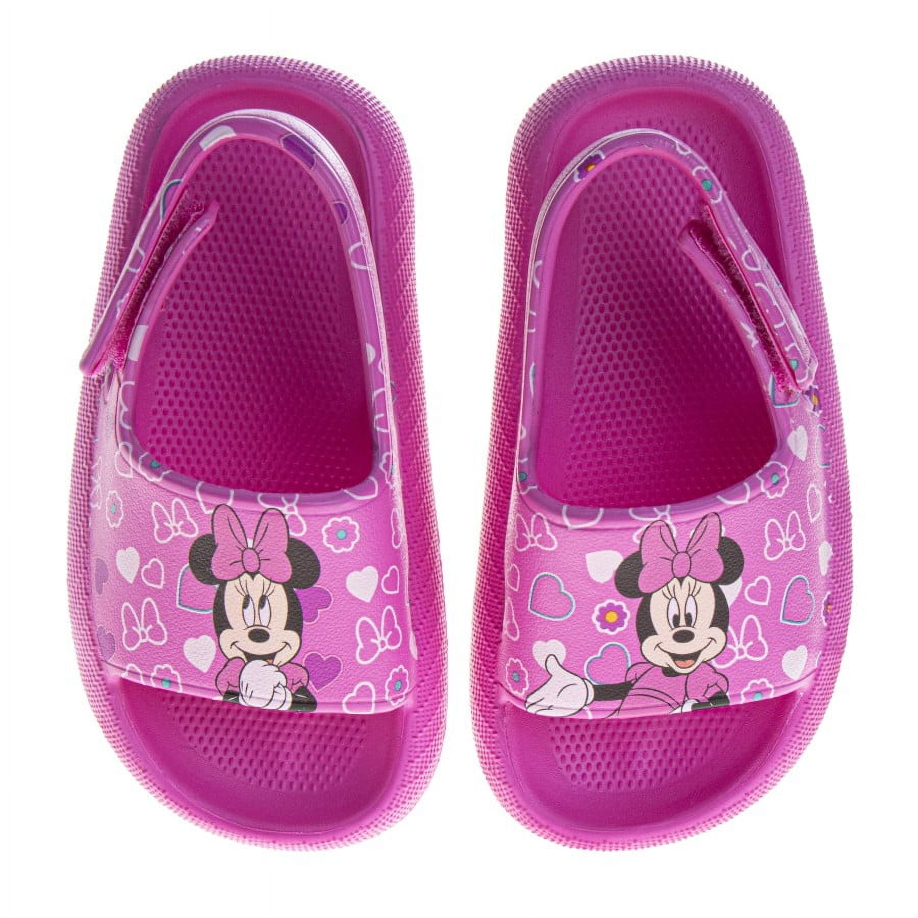 Disney Minnie Mouse Girls' Slides. (Toddler/Little Kids) - Pink, Size ...