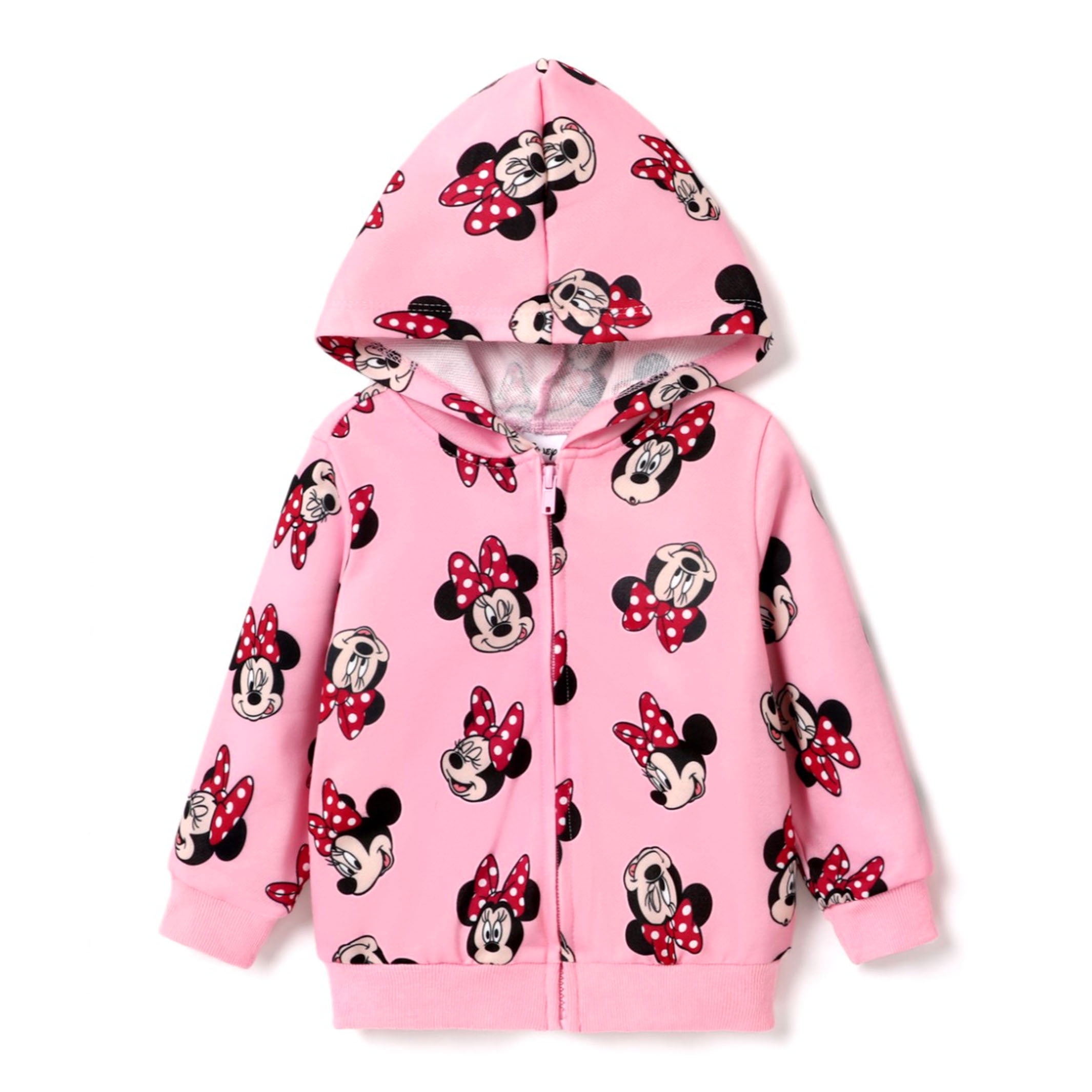 Disney Minnie Mouse Girls Sweatshirts Graphic Zip Up Lightweight Hoodie Jackets For Toddler Kids ...