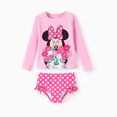 Disney Minnie Mouse Girls Swimsuit Rash Guard 2 Pieces Bathing Suits ...