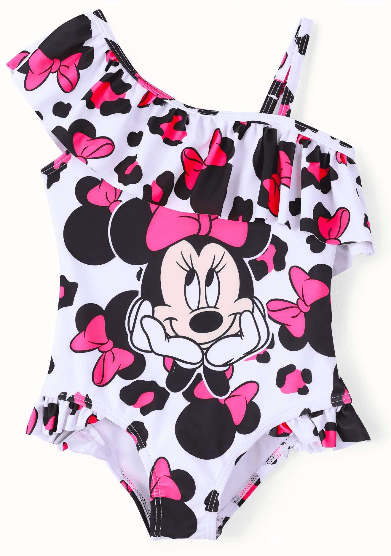 Disney Minnie Mouse Girls Swimsuits Graphic Leopard One Piece Swimwear ...