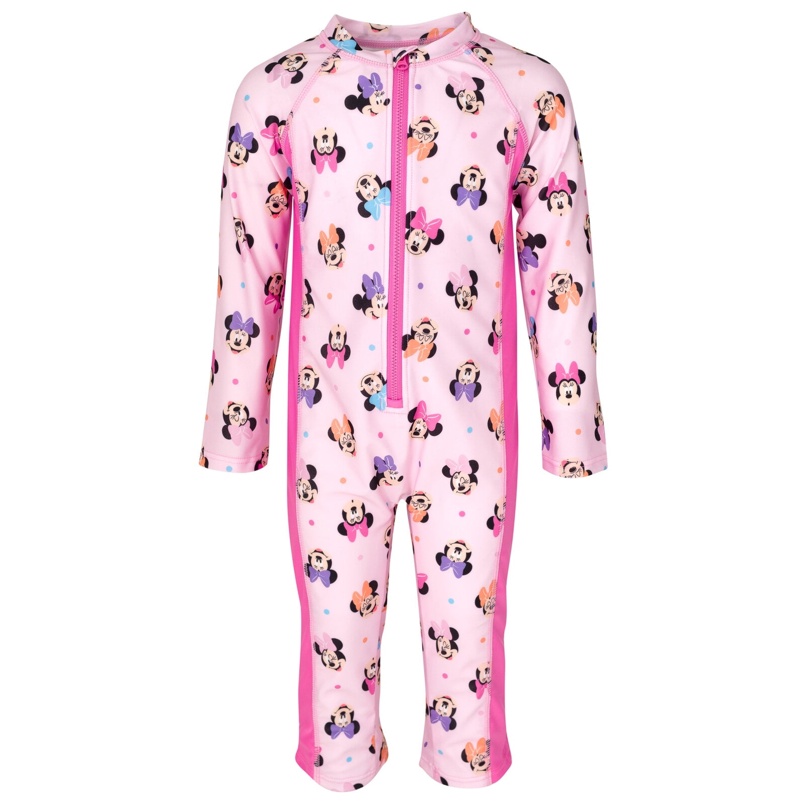 Disney Minnie Mouse Half Zip Swim Sunsuit Newborn to Toddler - Walmart.com
