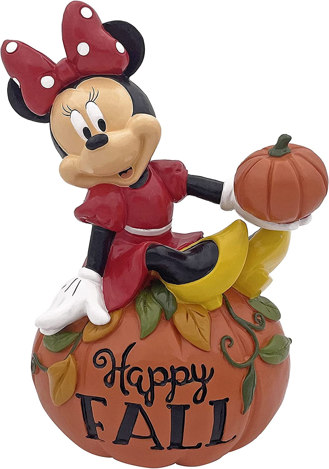 Disney Minnie Mouse Happy Fall Outdoor Garden Statue, 7 Inches Tall ...