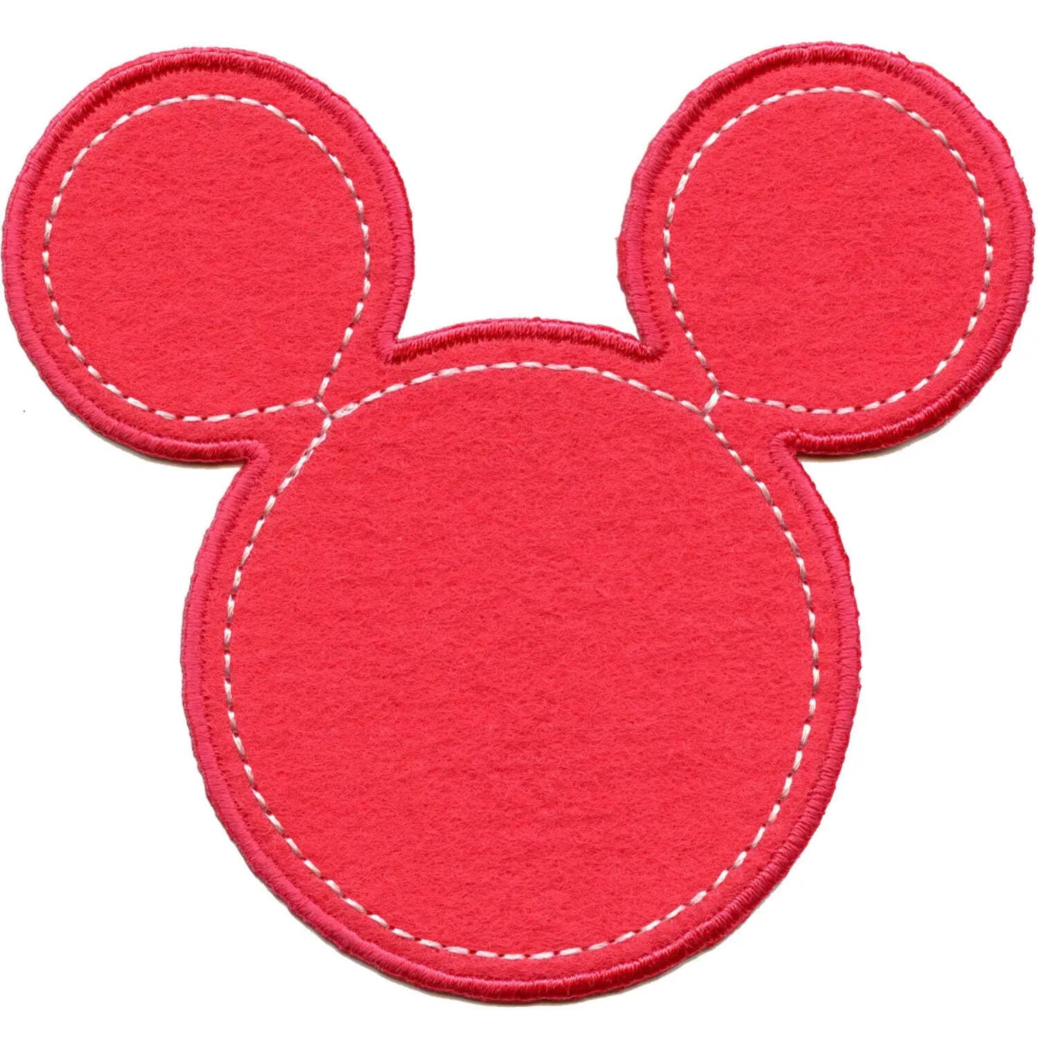 Disney Minnie Mouse Head Pink Embroidered Applique Iron On Patch ...