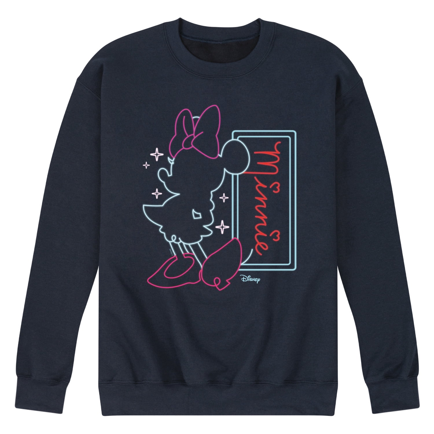 Disney - Minnie Mouse - Highlight Outline of Minnie - Men's Crew Neck ...