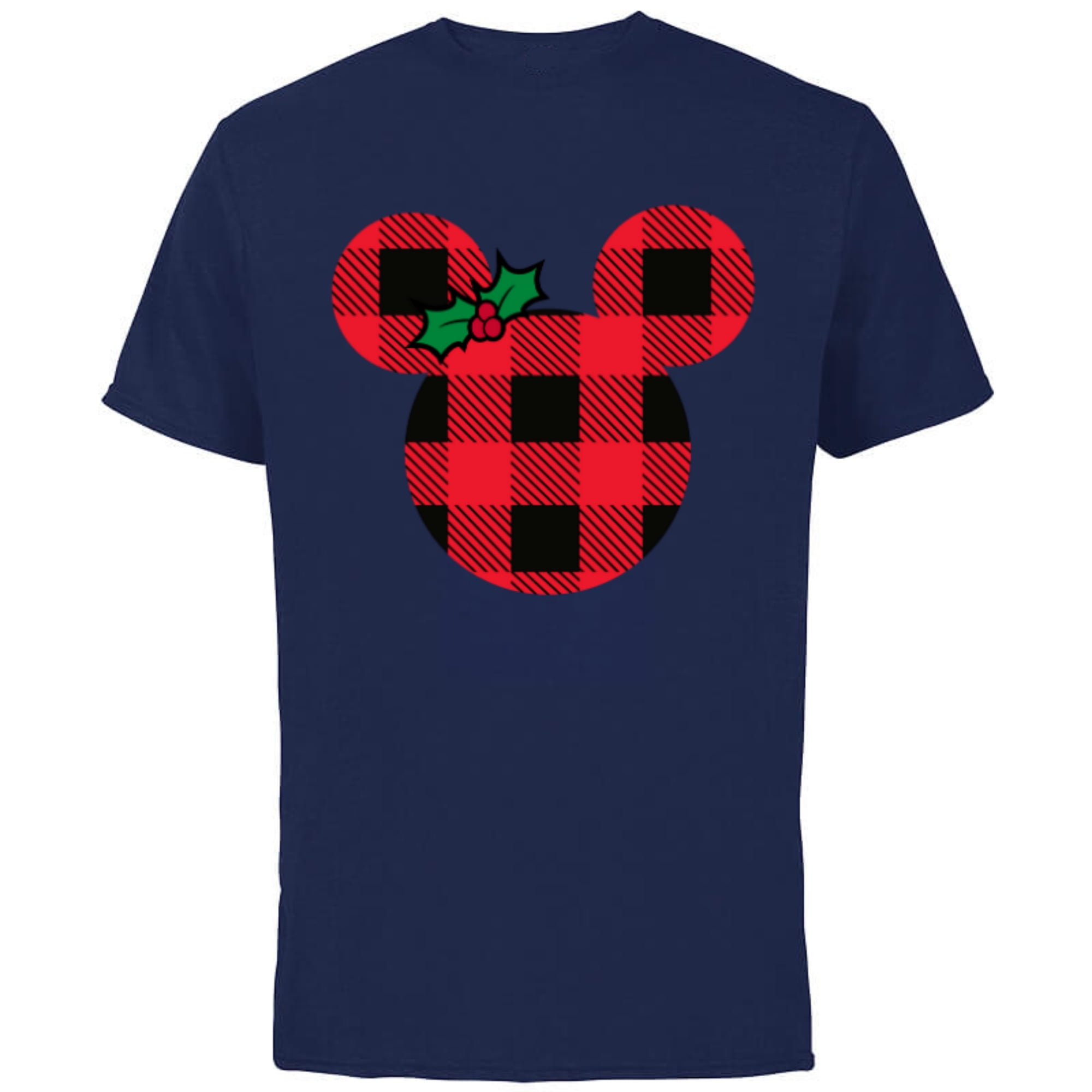 Disney Minnie Mouse Holiday Plaid - Short Sleeve Cotton T-Shirt for ...
