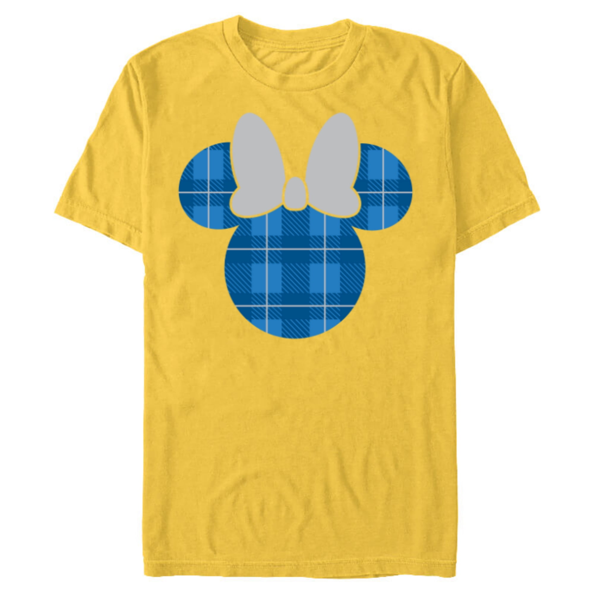 Disney Minnie Mouse Icon Blue Holiday Plaid - Short Sleeve Blended T ...
