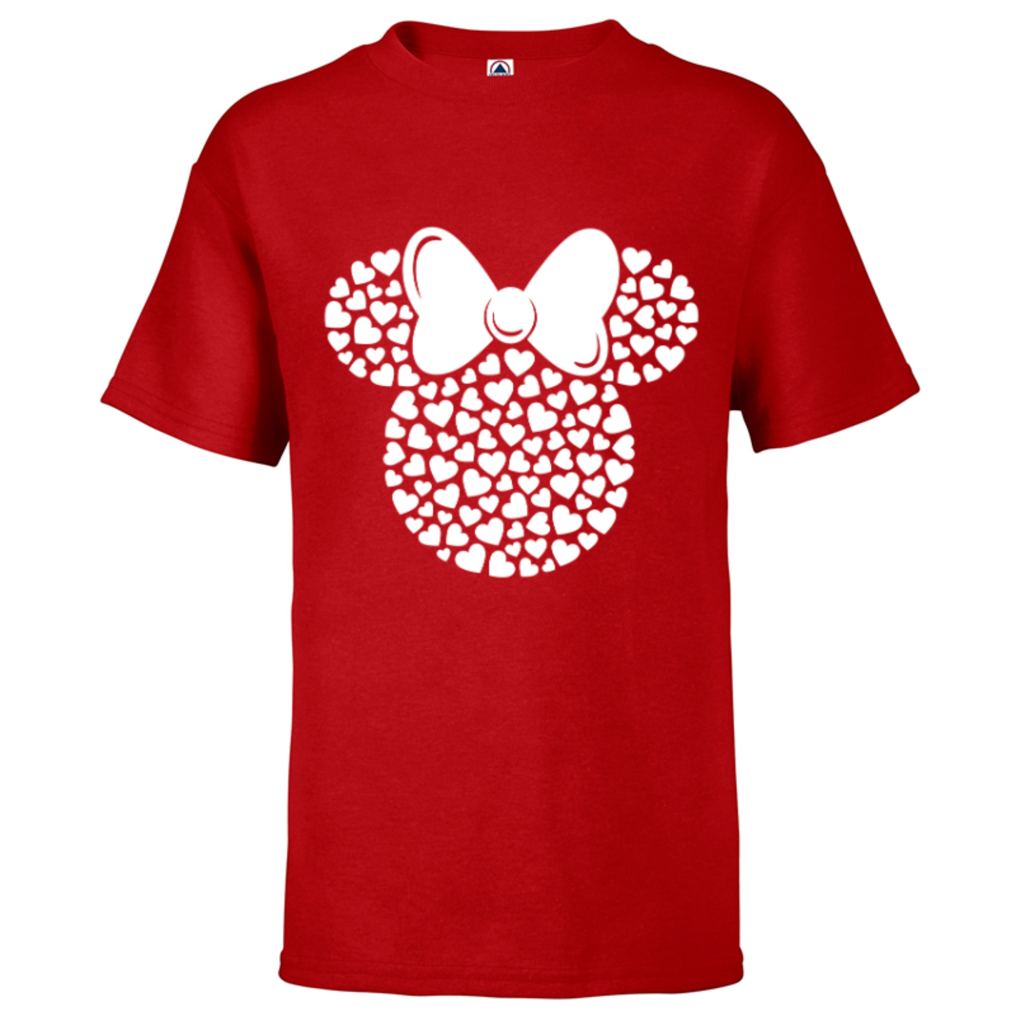 Disney Minnie Mouse Icon Filled with White Hearts - Short Sleeve T ...