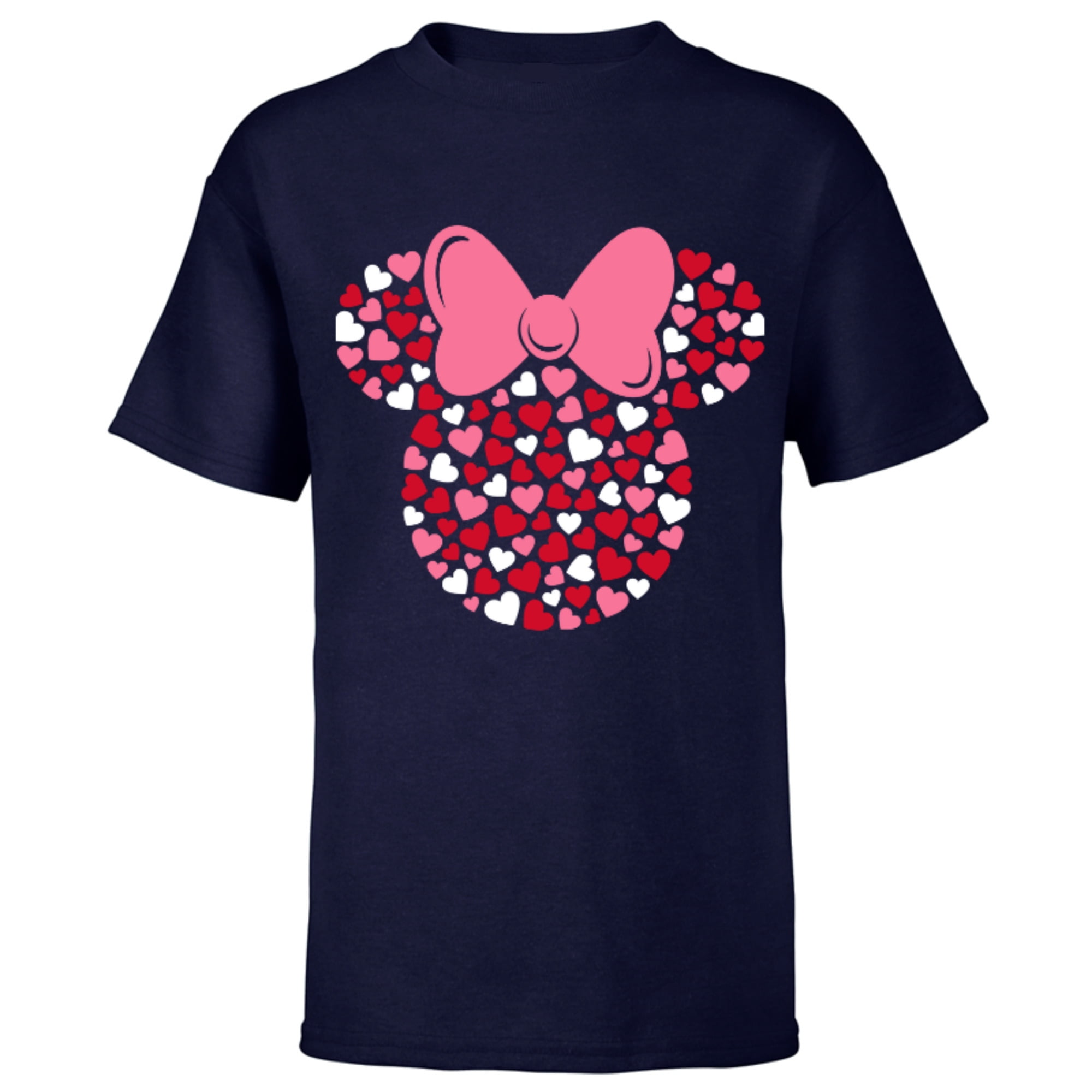 Disney Minnie Mouse Icon Pink Hearts Valentine's Day - Short Sleeve T ...