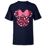 Disney Minnie Mouse Icon Pink Hearts Valentine's Day - Short Sleeve T ...