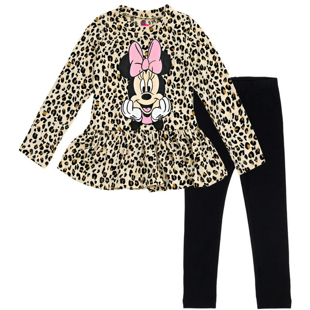 Disney Minnie Mouse Infant Baby Girls Peplum T-Shirt and Leggings ...