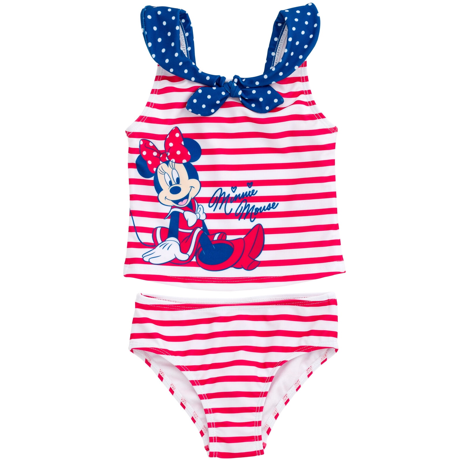 Disney Minnie Mouse July 4th UPF 50+ Tankini Top and Bikini Bottom Swim ...