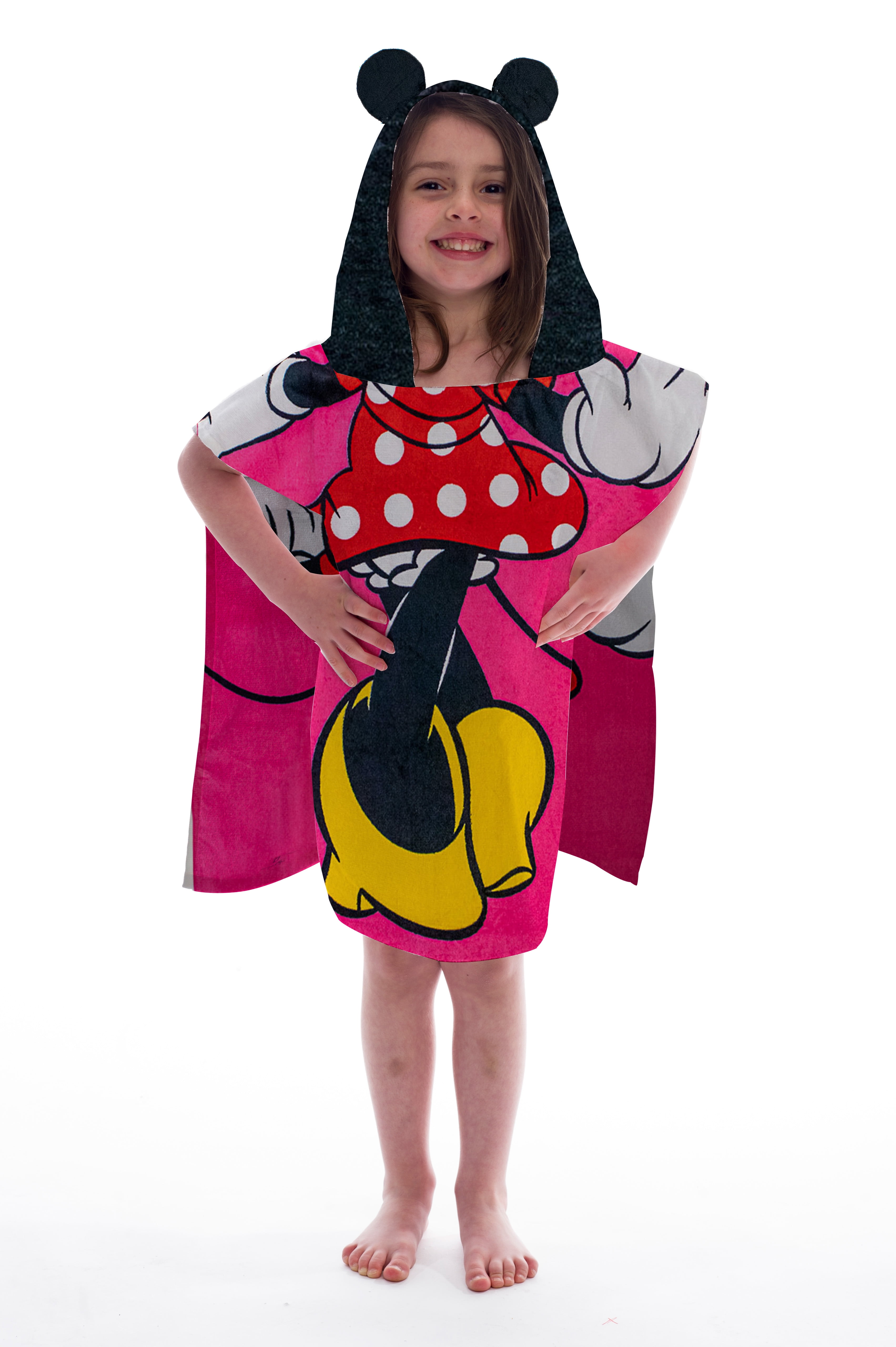 "Disney Minnie Mouse Toddler Bath/Pool/Beach Hooded Poncho, 100% Cotton ...