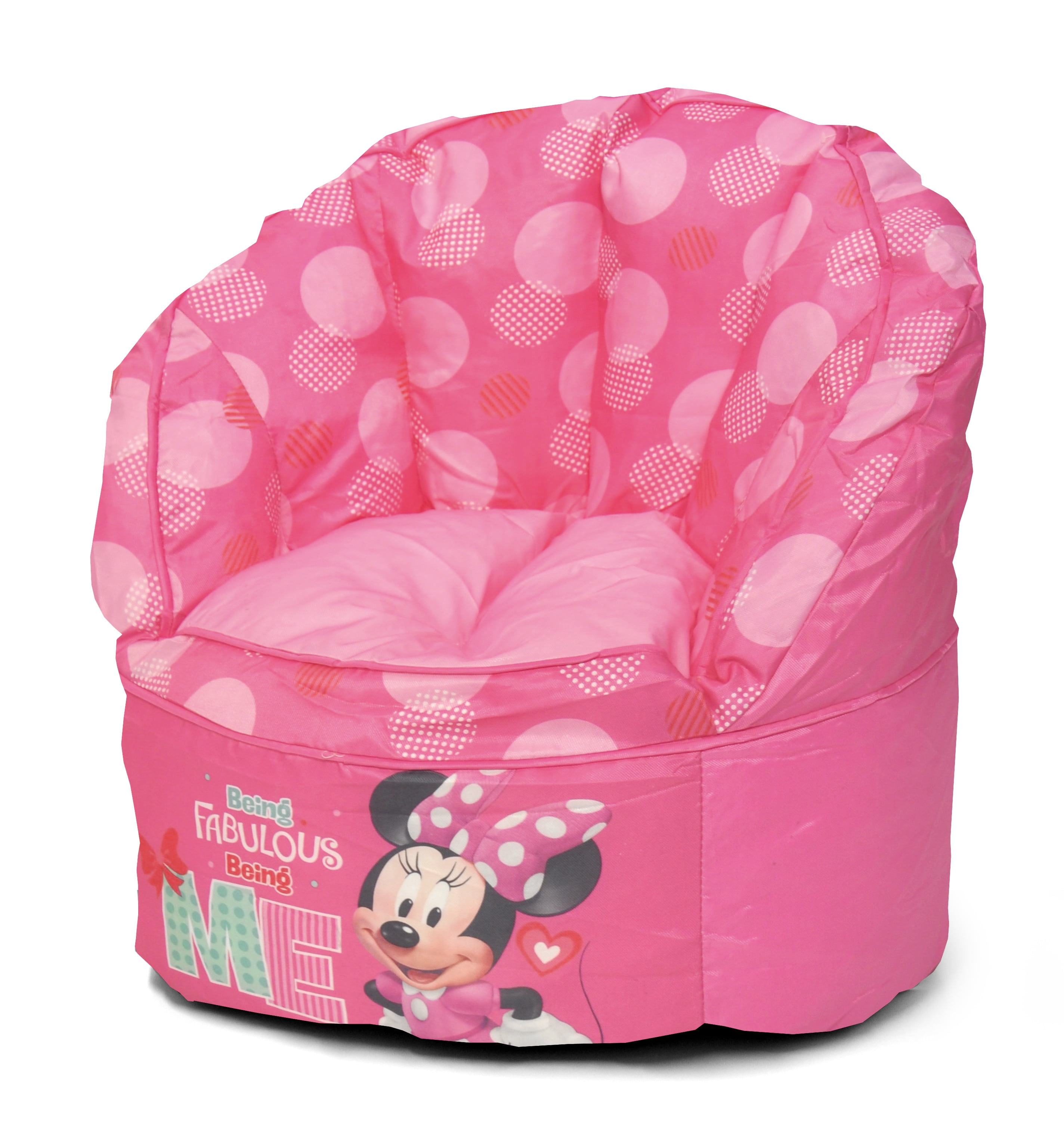 Disney Minnie Mouse Toddler Bean Bag Chair with Colorful Graphics, Pink ...
