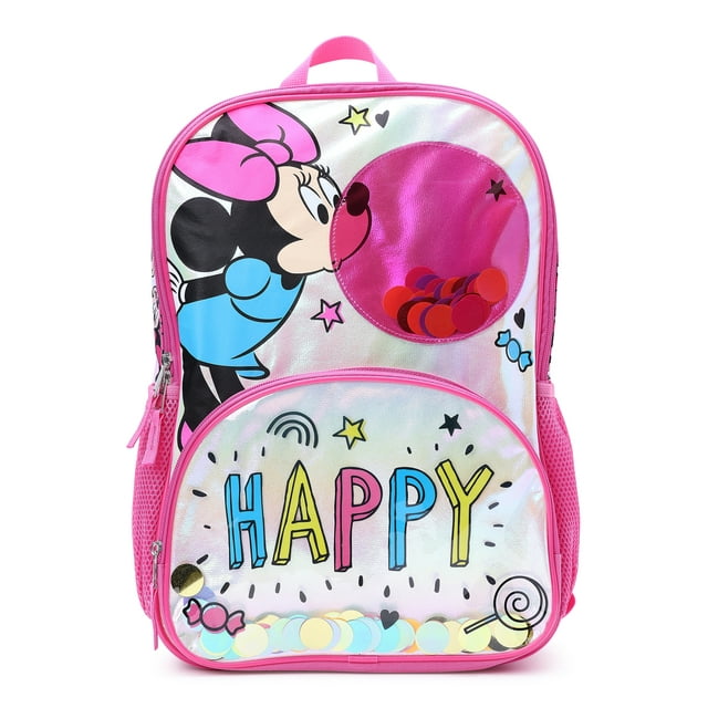 Disney Minnie Mouse Kids Happy Bubbles 17" Laptop Backpack, Pink ...