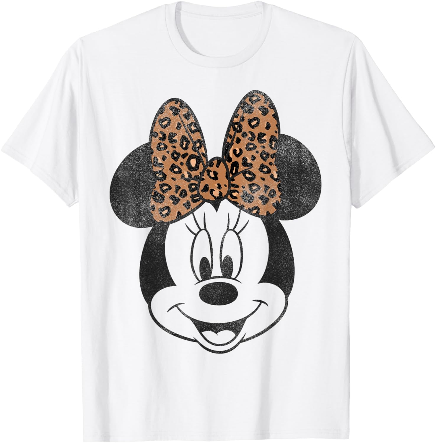 Disney Minnie Mouse Leopard Bow Portrait T-Shirt | Official Vintage ...