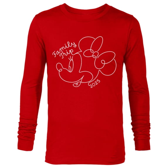 Disney Minnie Mouse Line Drawing Family Trip Vacation 2025 - Long ...