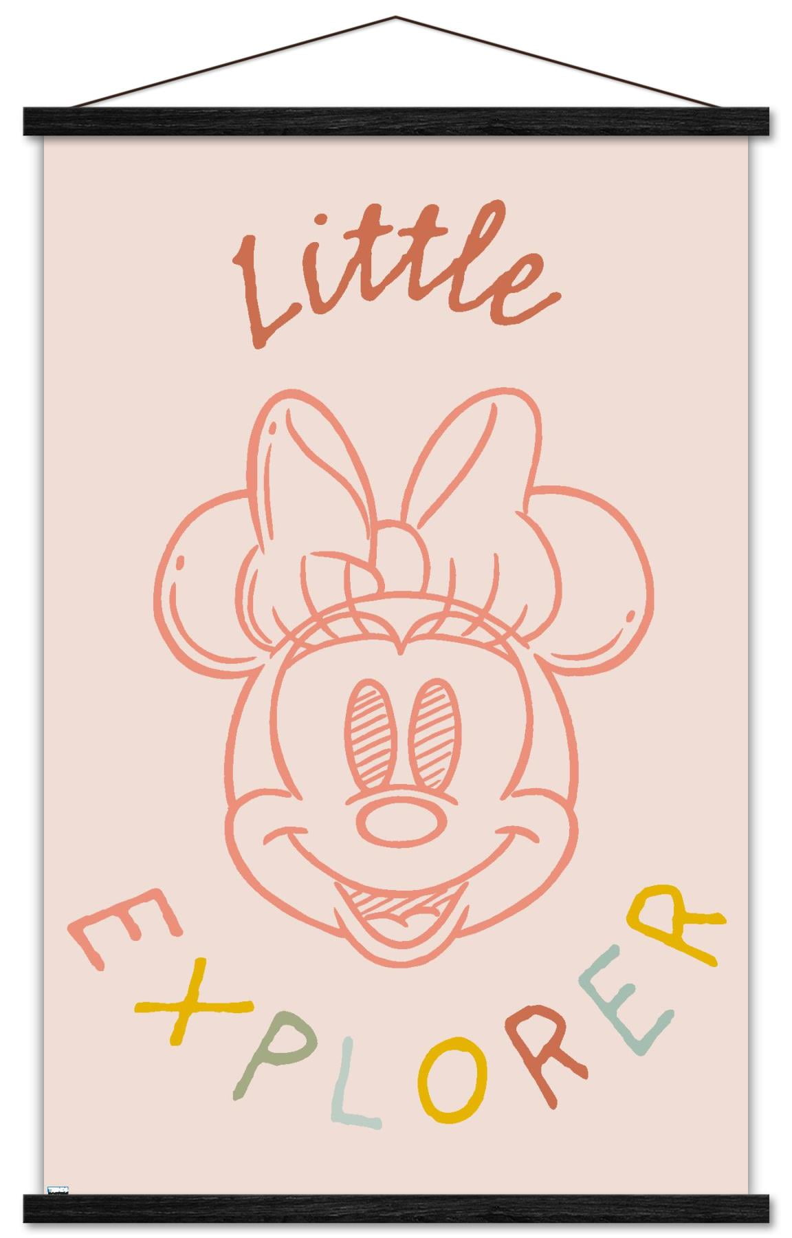 Disney Minnie Mouse - Little Explorer Wall Poster with Wooden Magnetic ...