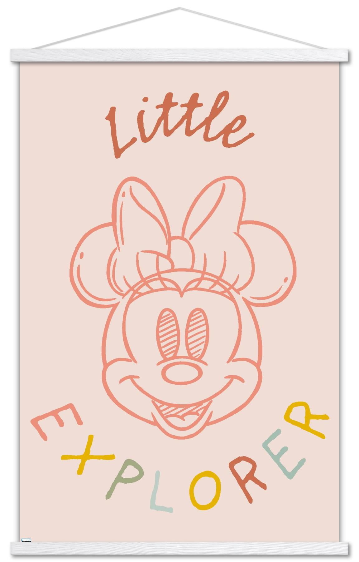 Disney Minnie Mouse - Little Explorer Wall Poster with Wooden Magnetic ...