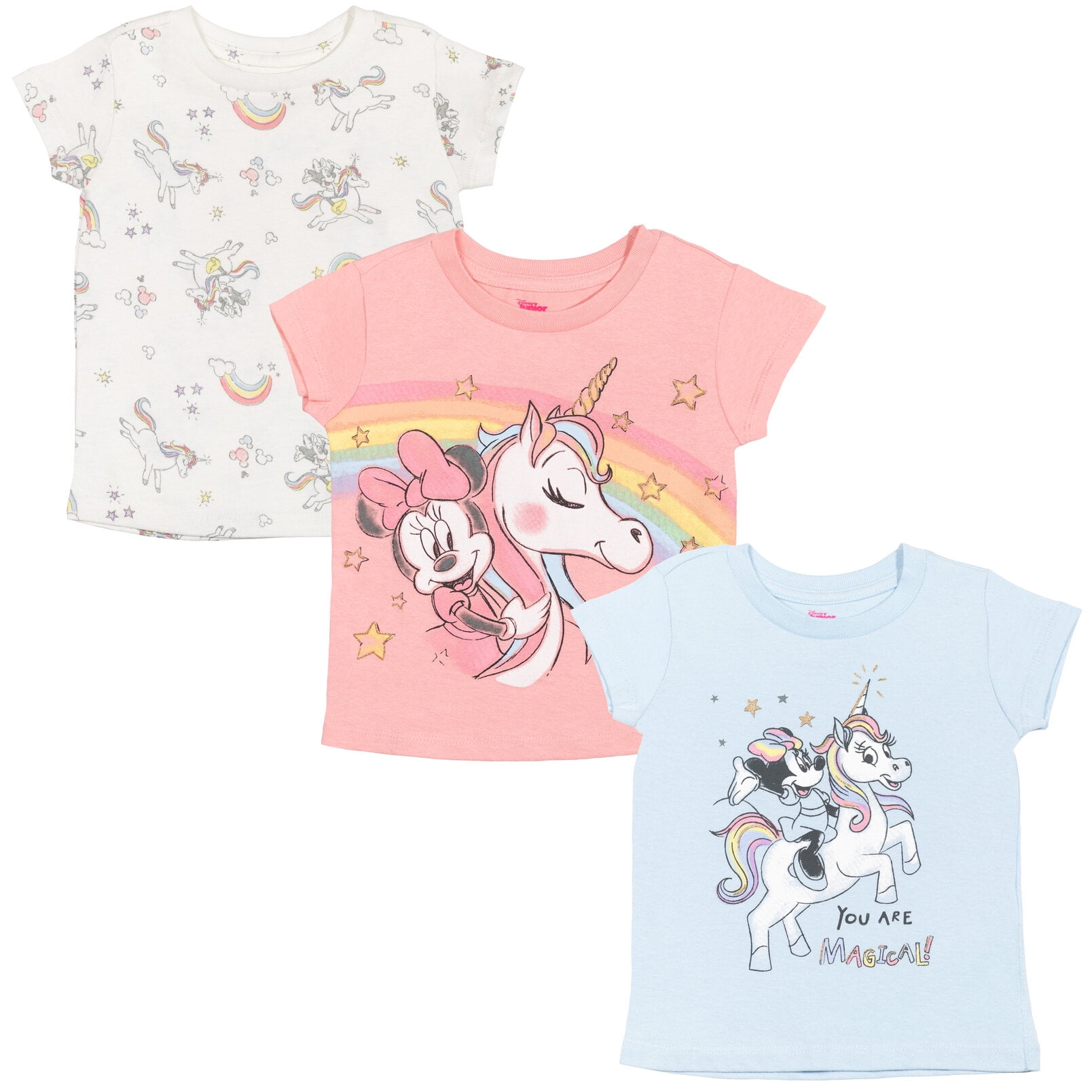 Disney Minnie Mouse Little Girls 3 Pack T-Shirts Infant to Big Kid ...