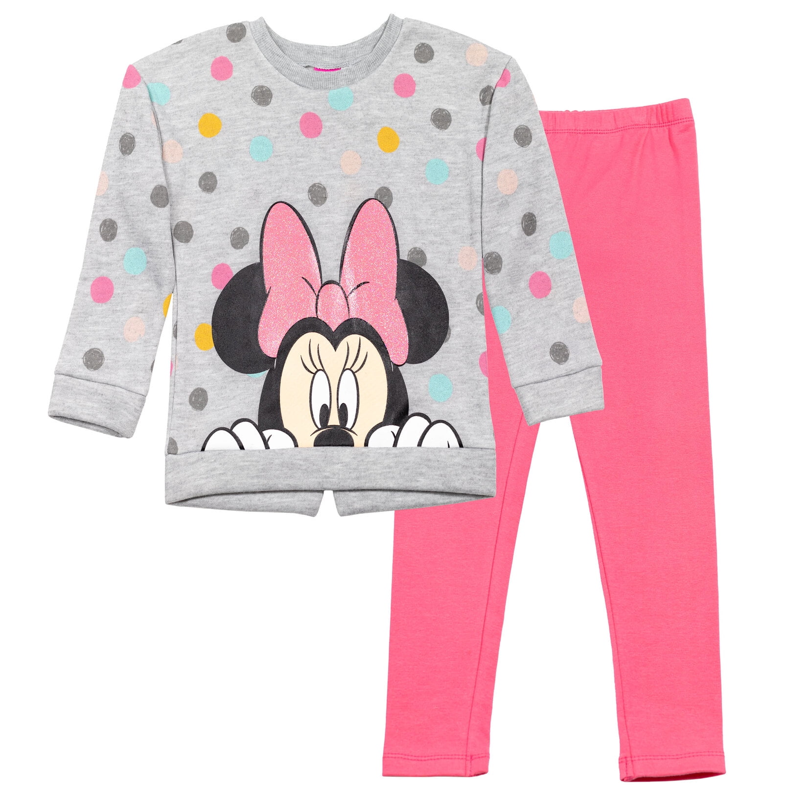 Disney Minnie Mouse Sweat Clothes: Little Girls Fleece Sweatshirt and ...