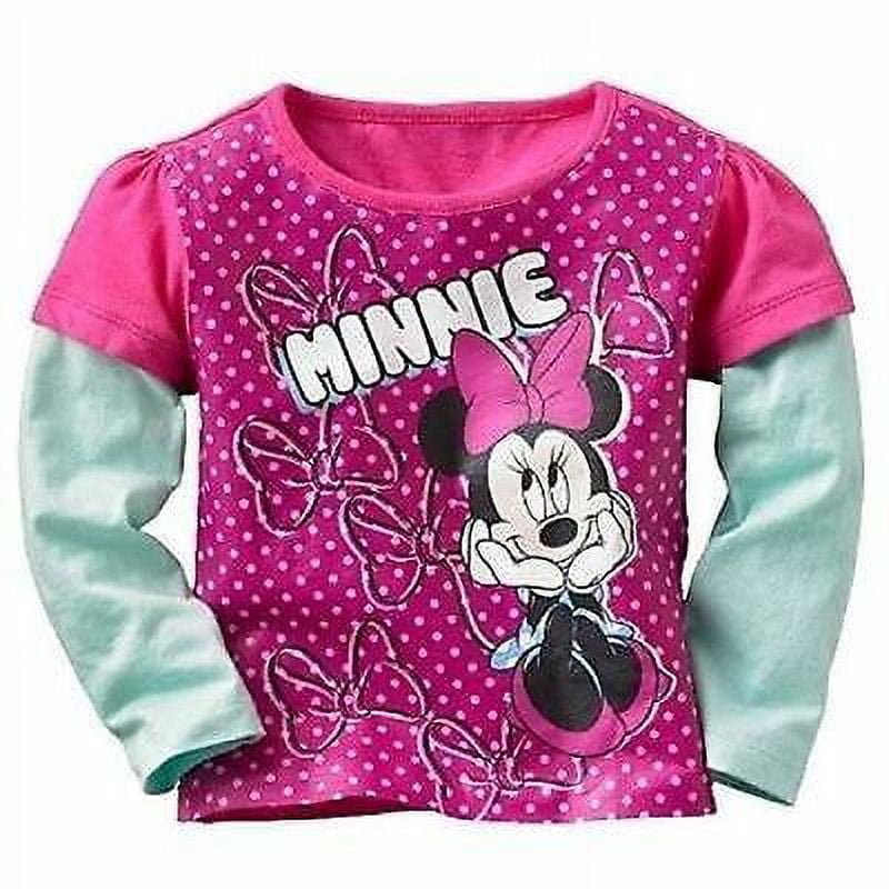 Disney Minnie Mouse Long Sleeve T Shirt Girl Size 4T - Walmart.com