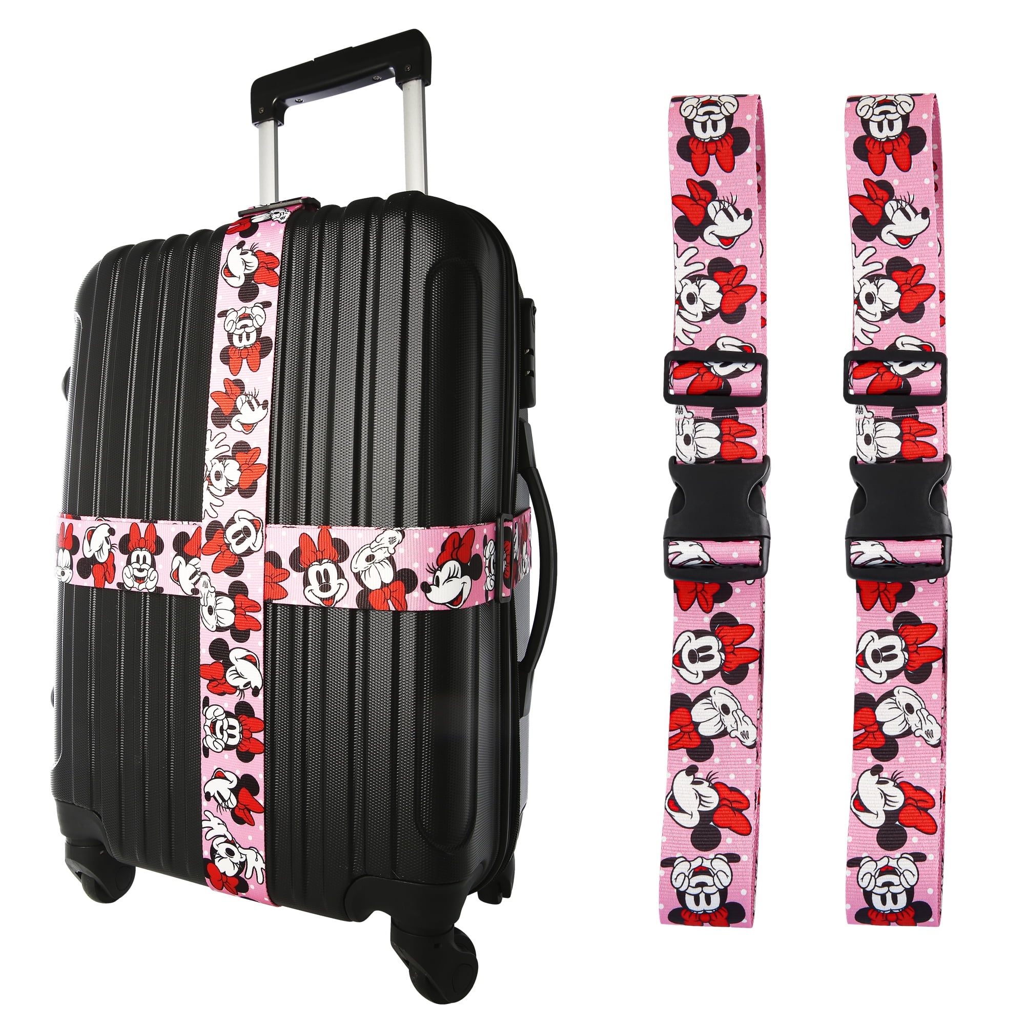 Disney Minnie Mouse Luggage Strap 2-Piece Set Officially Licensed ...