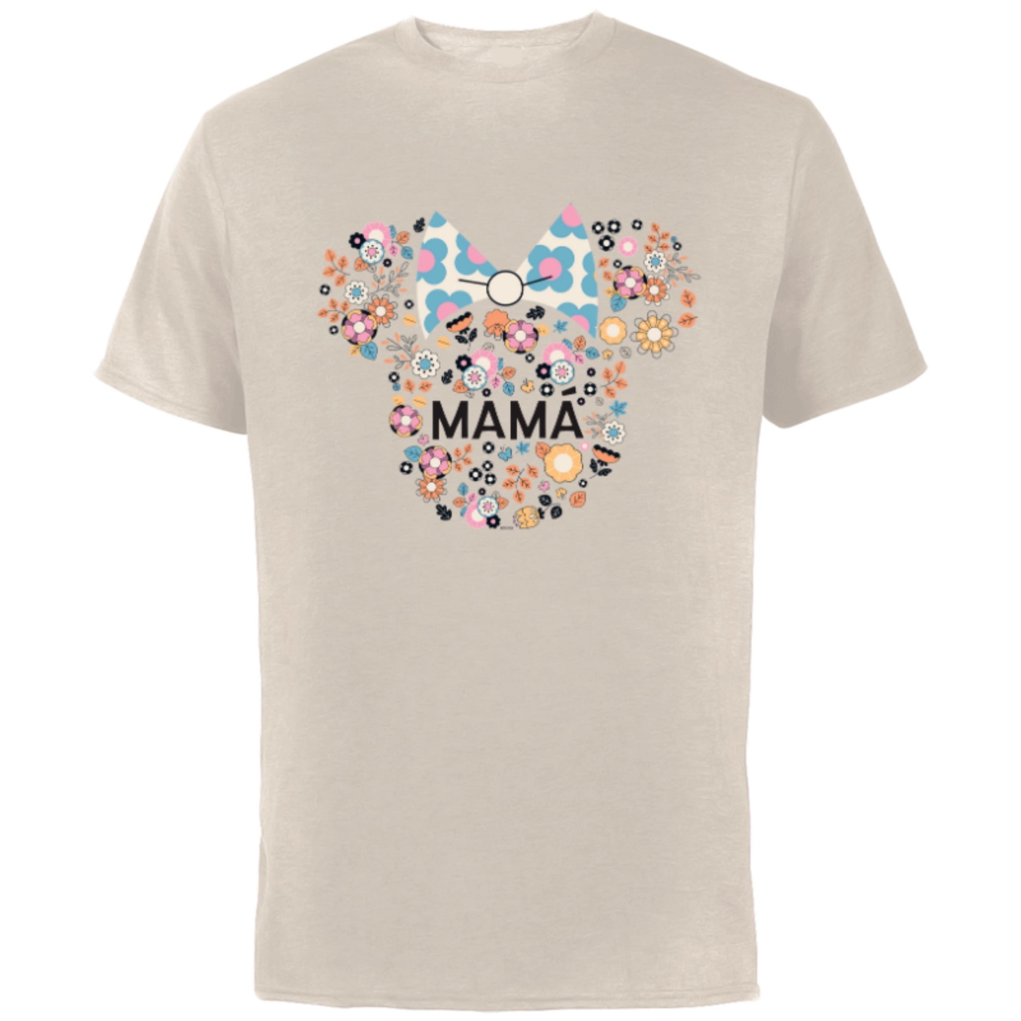 Disney Minnie Mouse Mamá Mom Icon Flowers Día de la Madre - Short Sleeve Cotton T-Shirt for ...