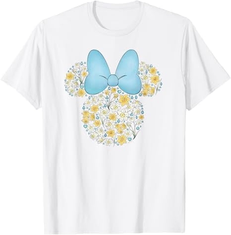 Disney Minnie Mouse March Birth Month Birthstone & Flowers T-Shirt ...