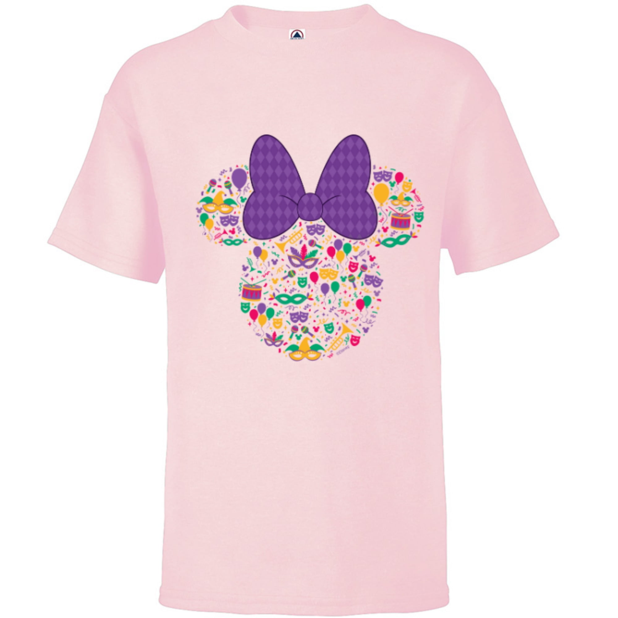 Disney Minnie Mouse Mardi Gras Carnival Holiday Icon Short Sleeve T