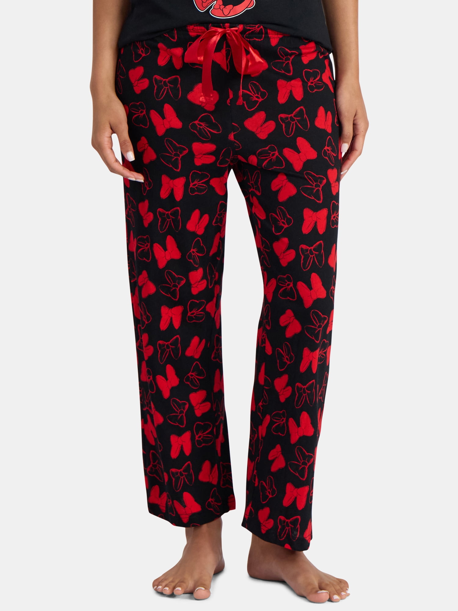 Disney Women's Minnie Mouse Bow Print Capri Pajama Pants, Sizes S-XXL ...