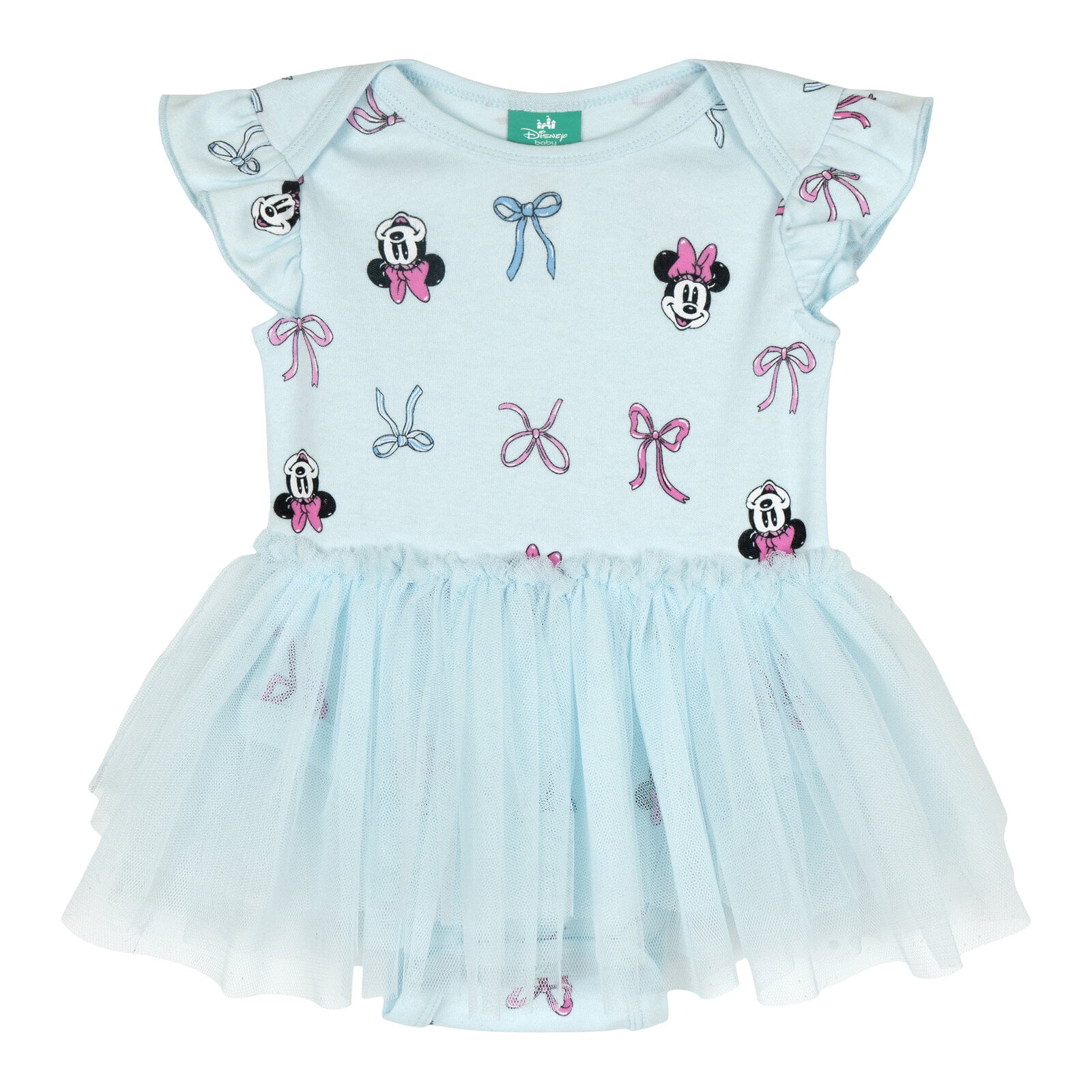 Disney Minnie Mouse Mesh Ruffle Bodysuit Newborn to Infant - Walmart.com