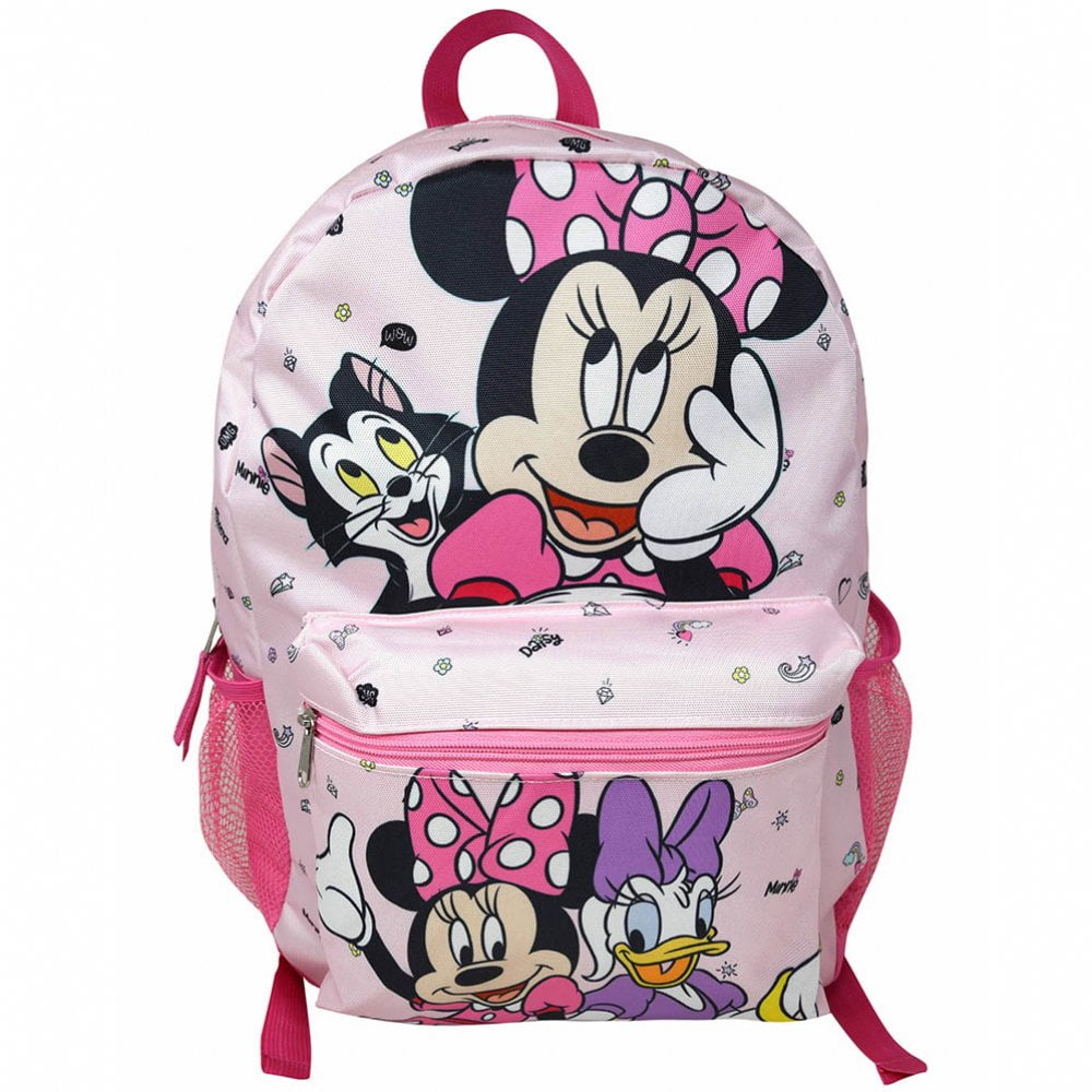 Disney Minnie Mouse "My Friends" 16" Backpack With 2 Mesh Side Pockets ...