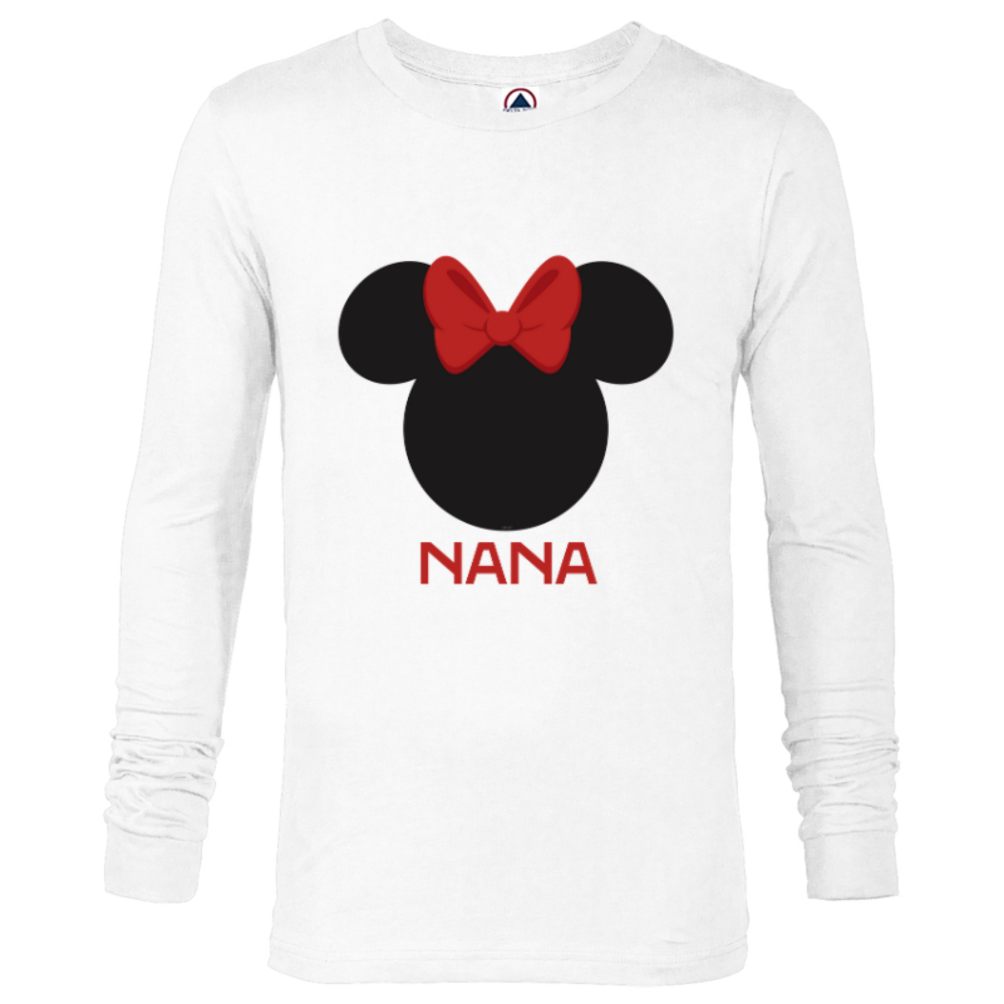 Disney Minnie Mouse Nana Grandma Red Bow Family Mother’s Day - Long Sleeve T-Shirt for Men ...