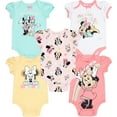 Disney Minnie Mouse Newborn Baby Girls 5 Pack Bodysuits Newborn to ...