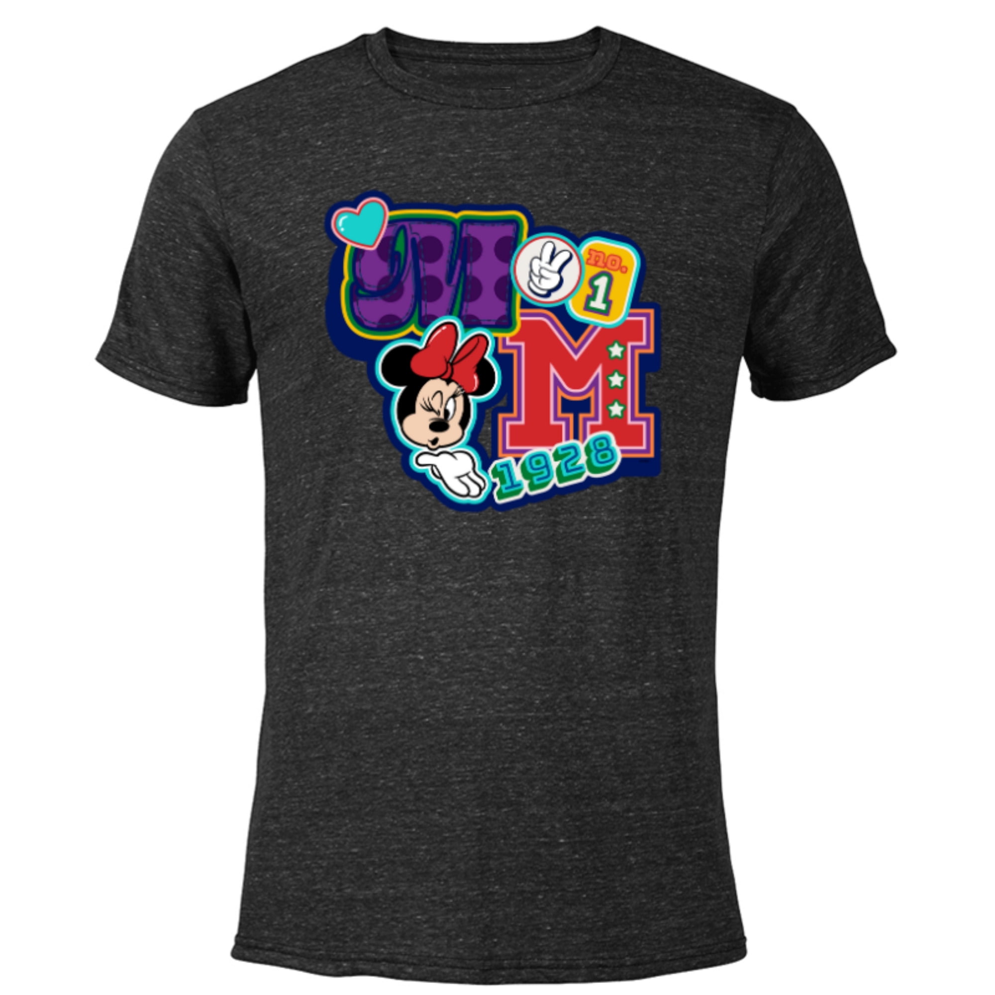 Disney Minnie Mouse No. 1 Varsity - Short Sleeve Blended T-Shirt for ...