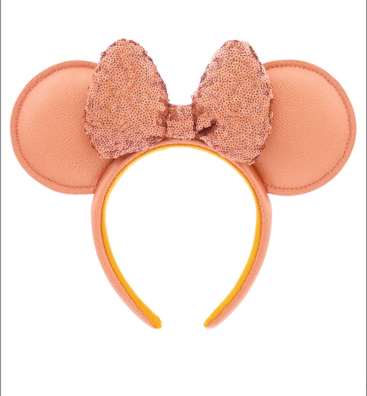 Disney Minnie Mouse Orange Peach Punch Sequin Ears Headband for Adults ...