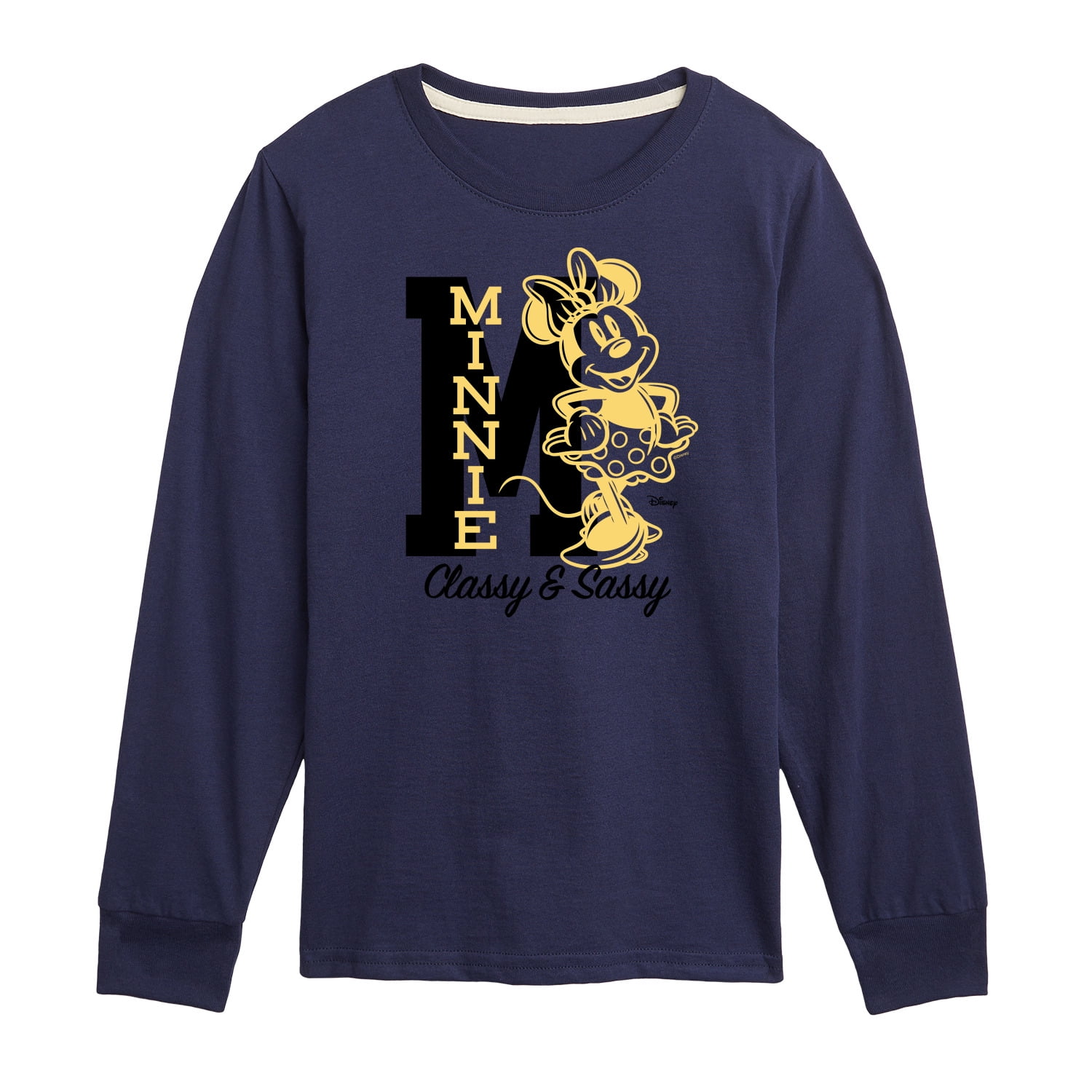 Disney - Minnie Mouse - Outlined - Classy & Sassy - Youth Long Sleeve ...